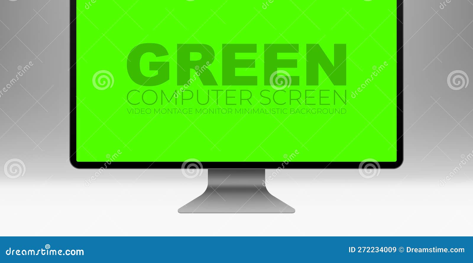 Green Screen Chromakey Computer Monitor, Vector Device Mockup ...