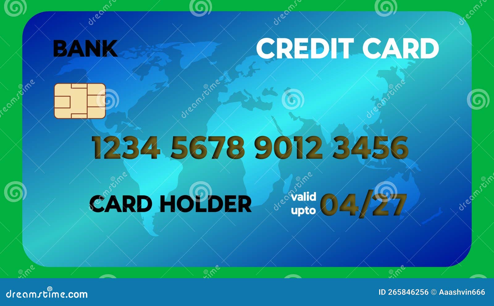 Green Screen Credit Card Illustration Stock Illustration - Illustration ...