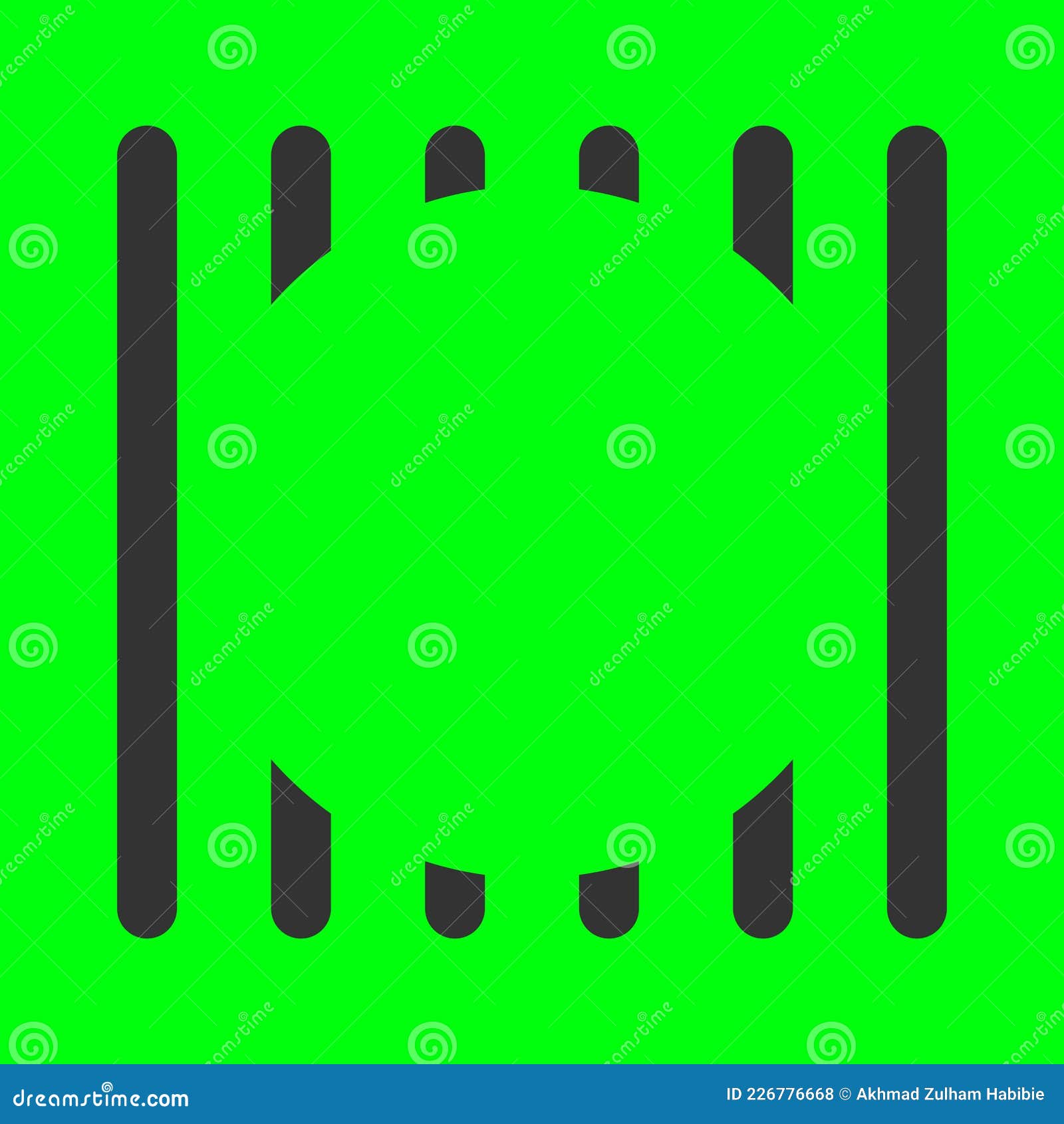 Green Screen Custom Vector Rounded Box Stock Vector - Illustration of ...