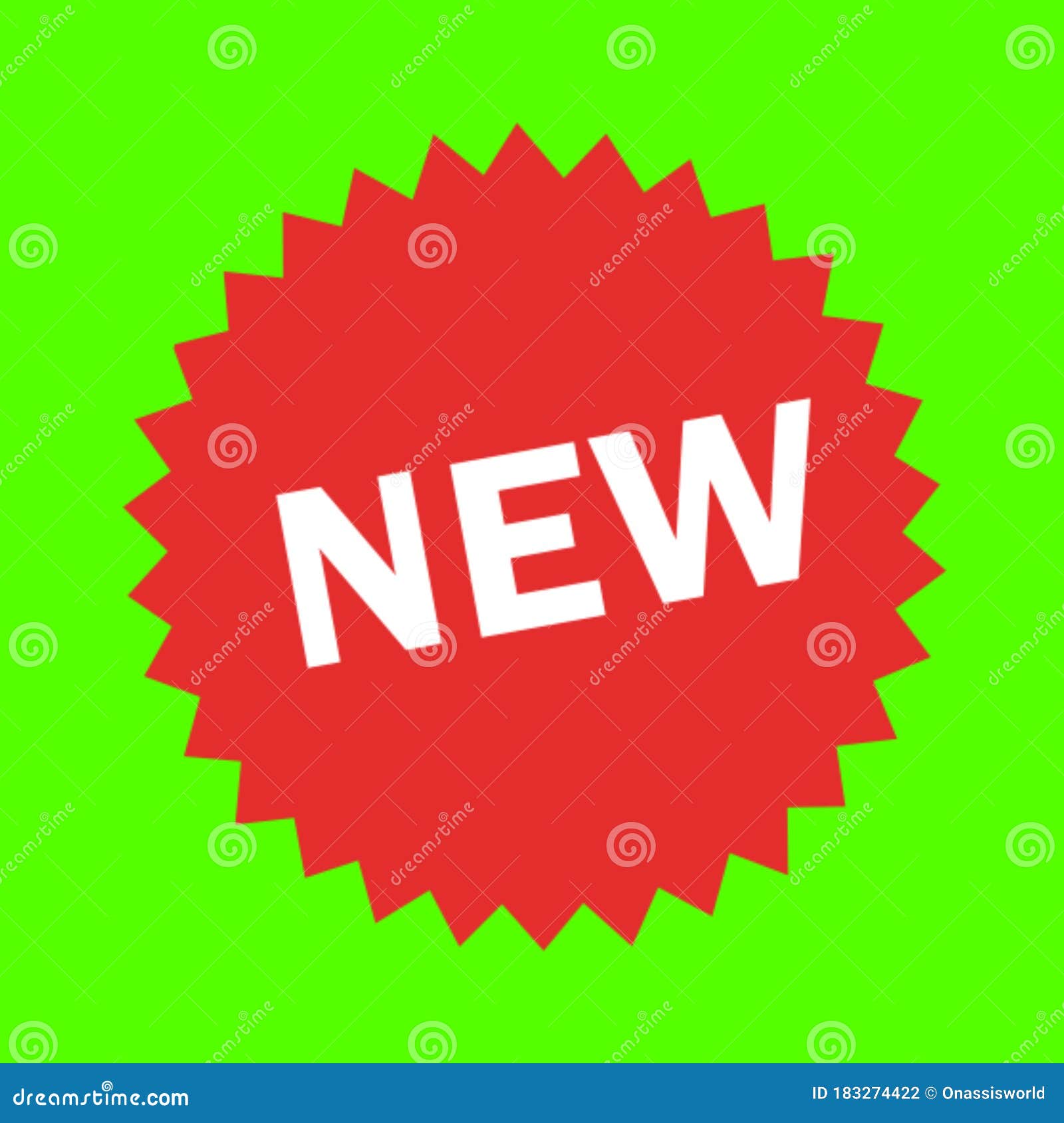 Green Screen Elements. Red New Sign Stock Illustration - Illustration ...