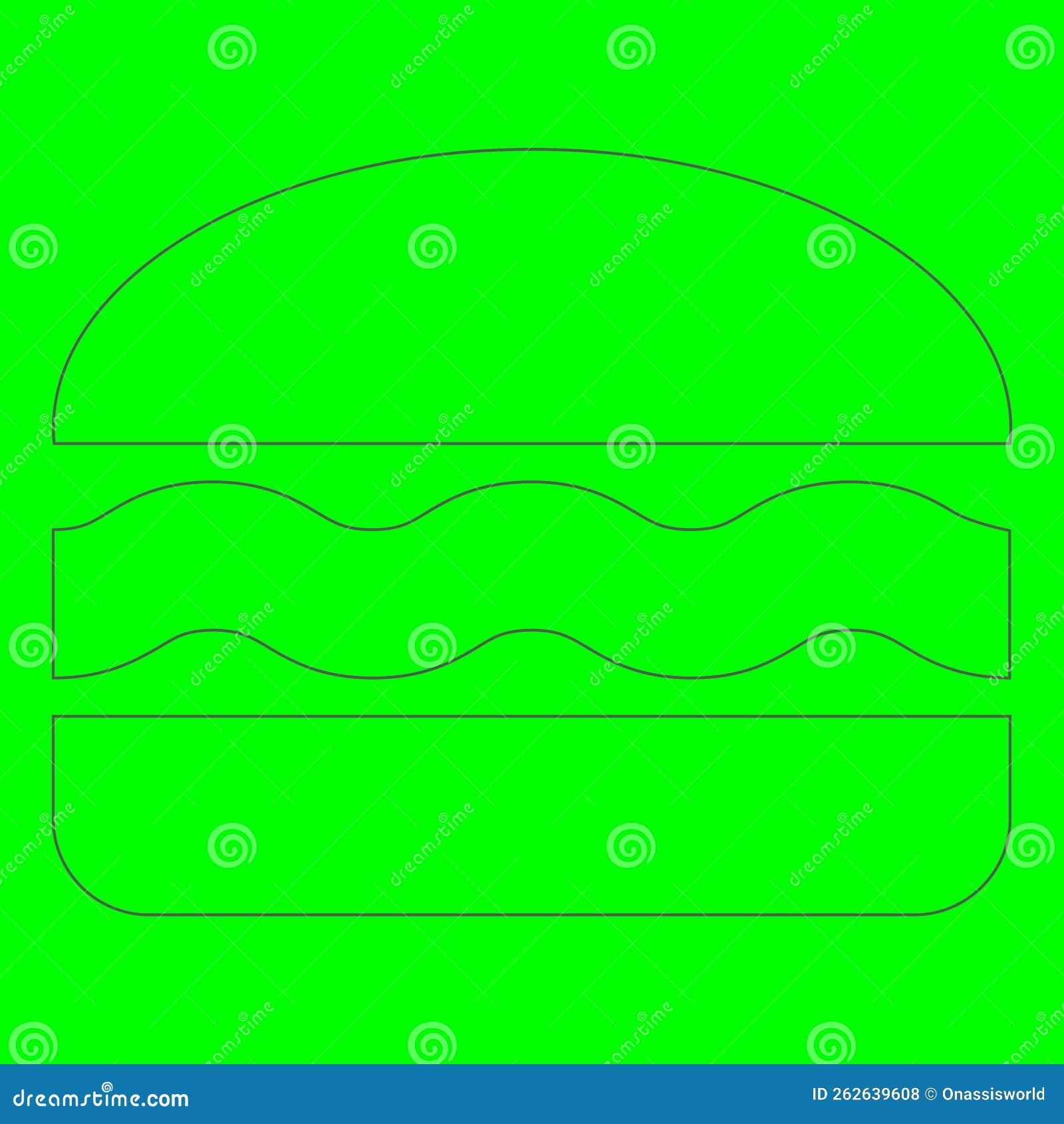 Green Screen Food Objects Outlines Layers Stock Illustration ...