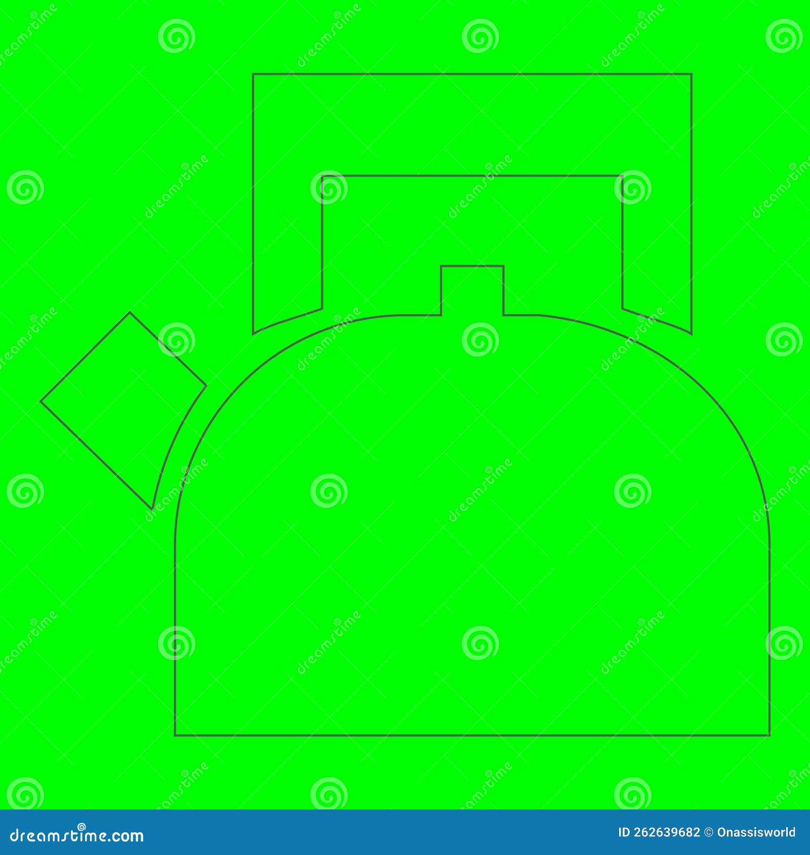 Green Screen Food Objects Outlines Layers Stock Illustration ...