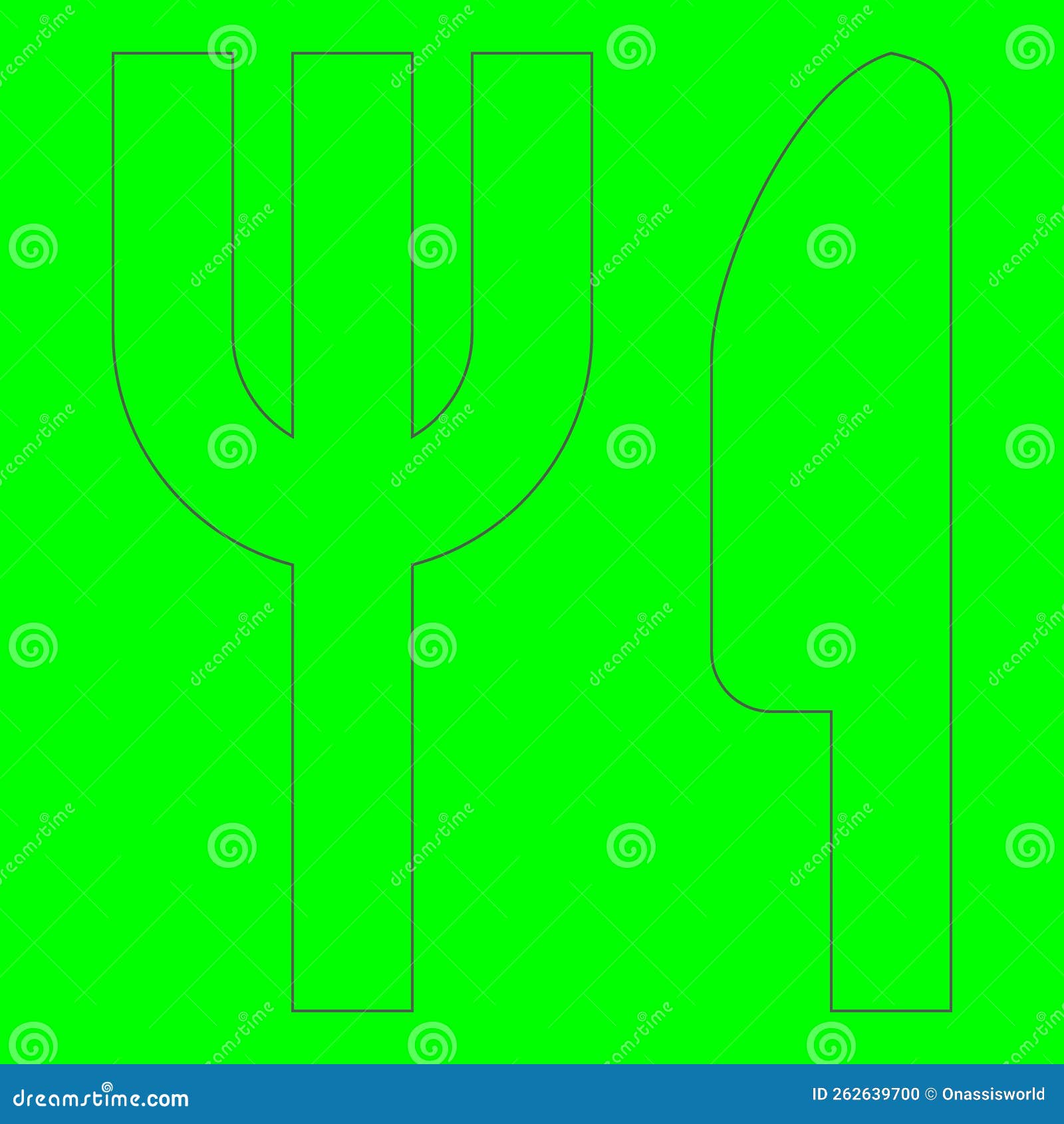 Green Screen Food Objects Outlines Layers Stock Illustration ...