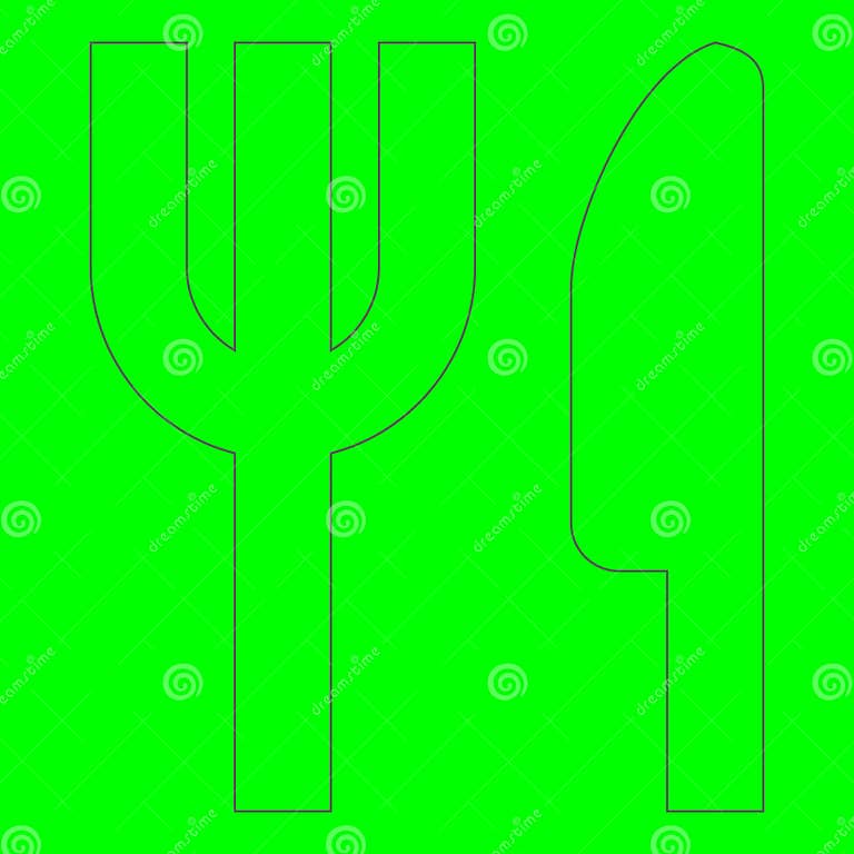 Green Screen Food Objects Outlines Layers Stock Illustration ...