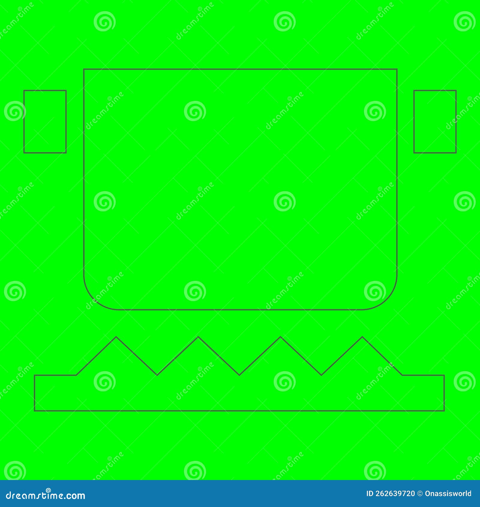 Green Screen Food Objects Outlines Layers Stock Illustration ...