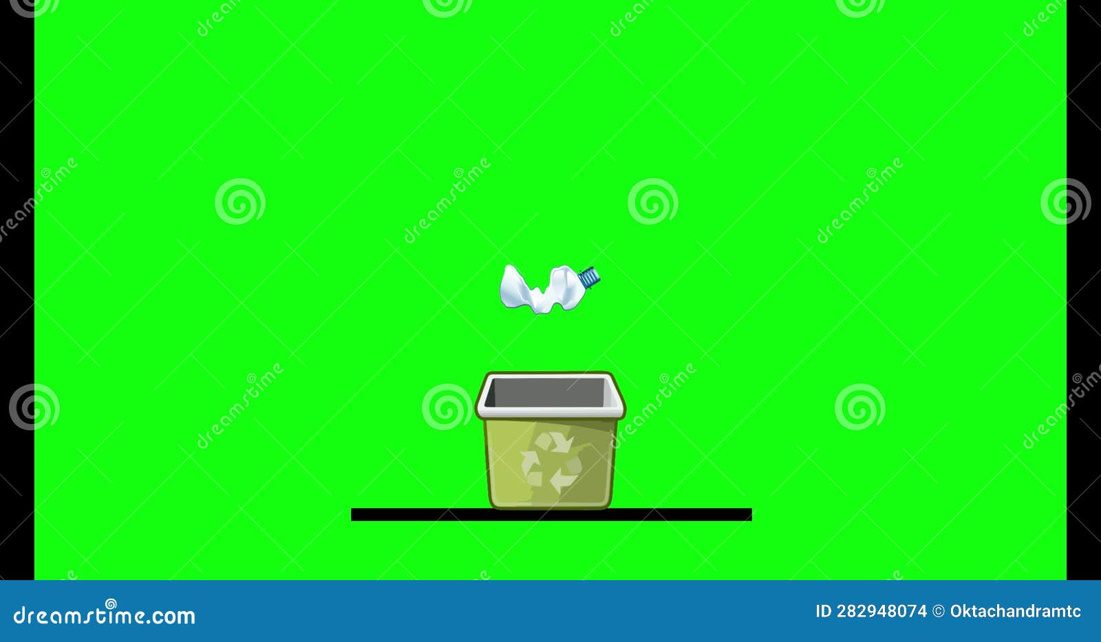 Green Screen Footage. Dispose of Trash in Its Place on a Green ...