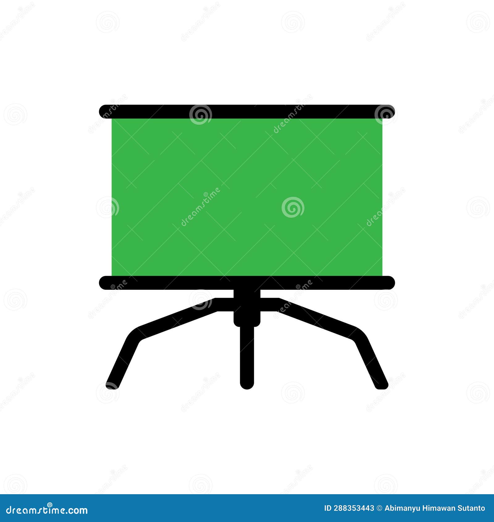 Green screen icon vector stock illustration. Illustration of display ...