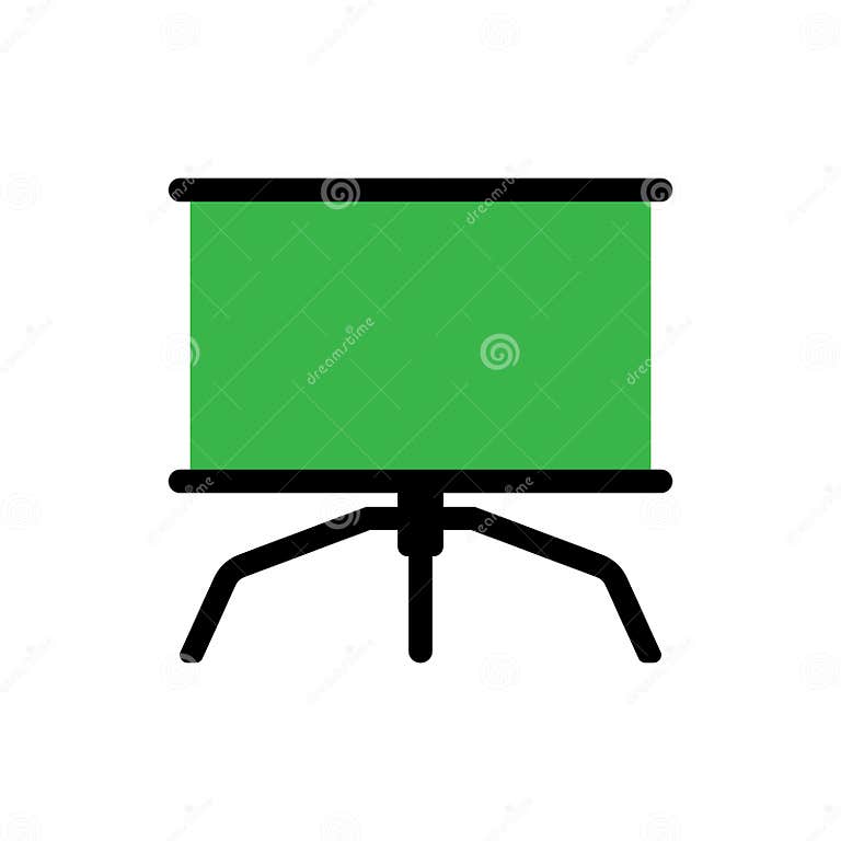 Green screen icon vector stock illustration. Illustration of display ...