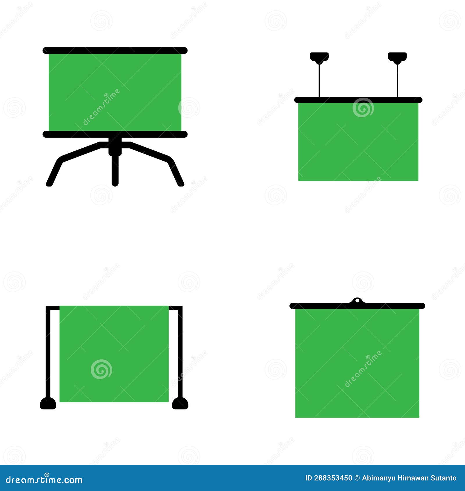 Green screen icon vector stock illustration. Illustration of realistic ...