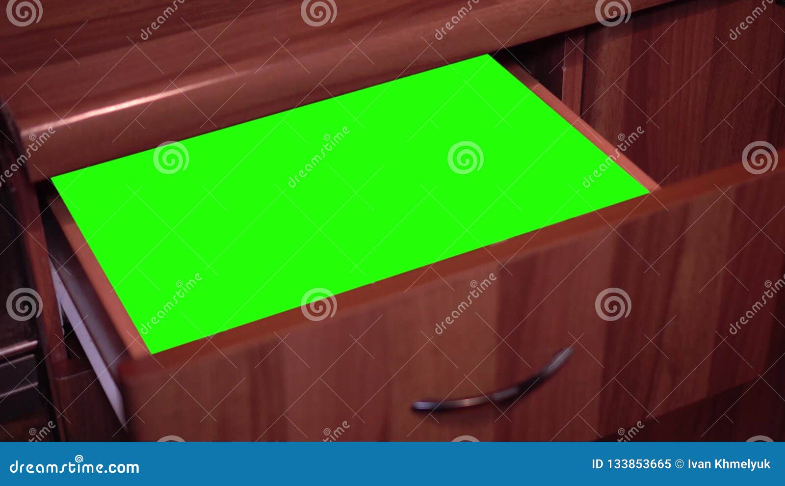 Green Screen Inside the Drawer that is Opened Stock Video - Video of ...
