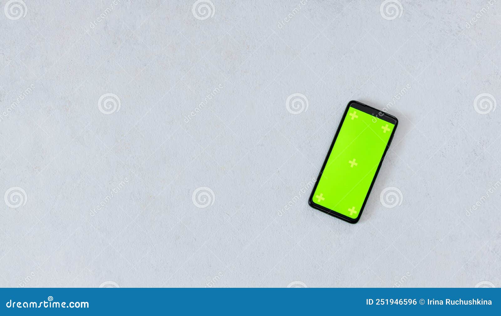 Green Screen Mockup Template of Mobile Phone Stock Photo - Image of ...