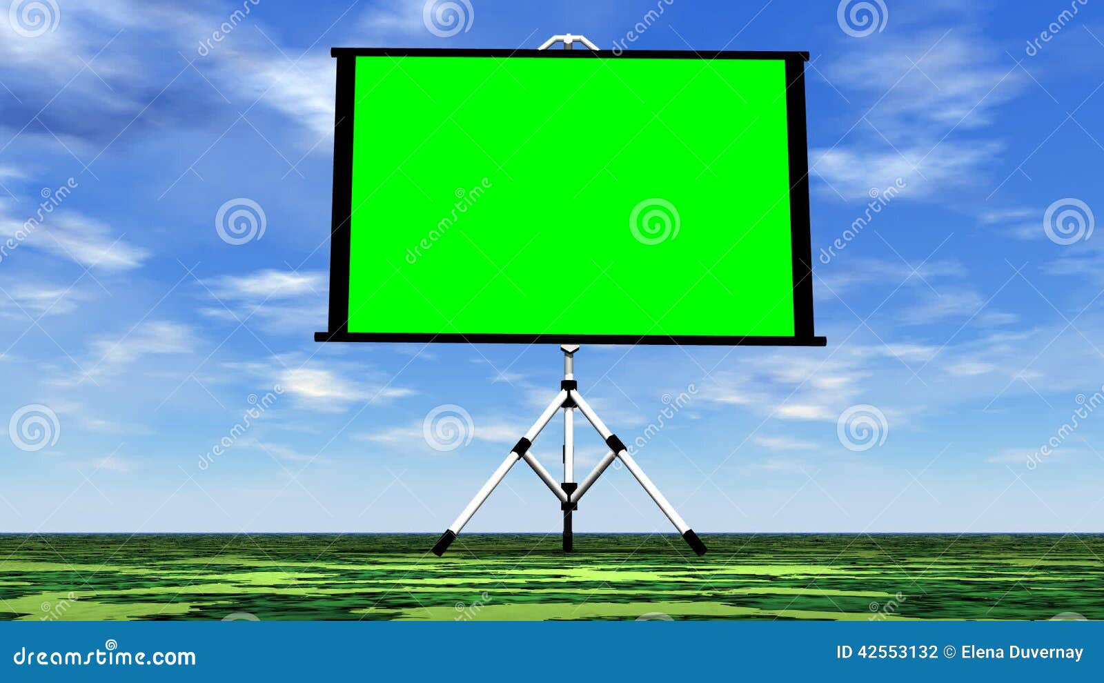 Green Screen in Nature - 3D Render Stock Footage - Video of outdoor ...