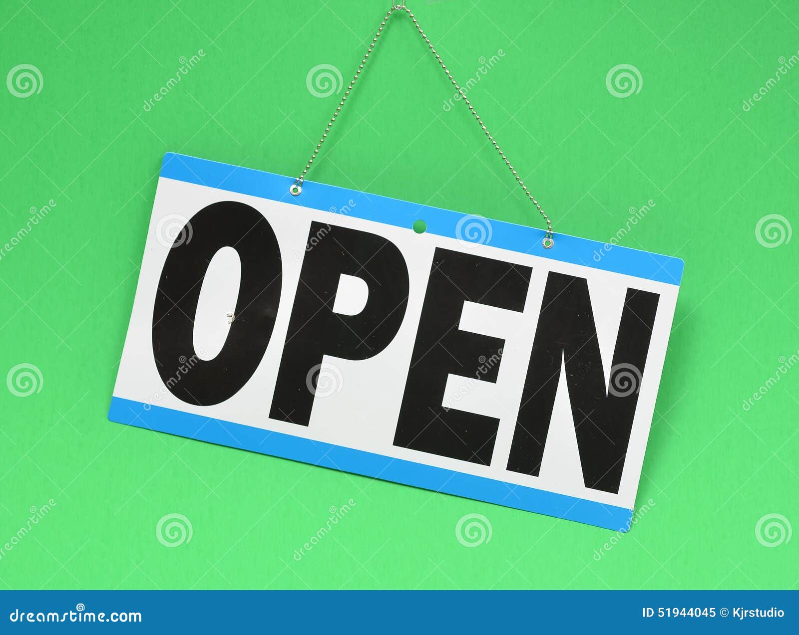 Open Sign. stock image. Image of blue, banner, glass - 51944045