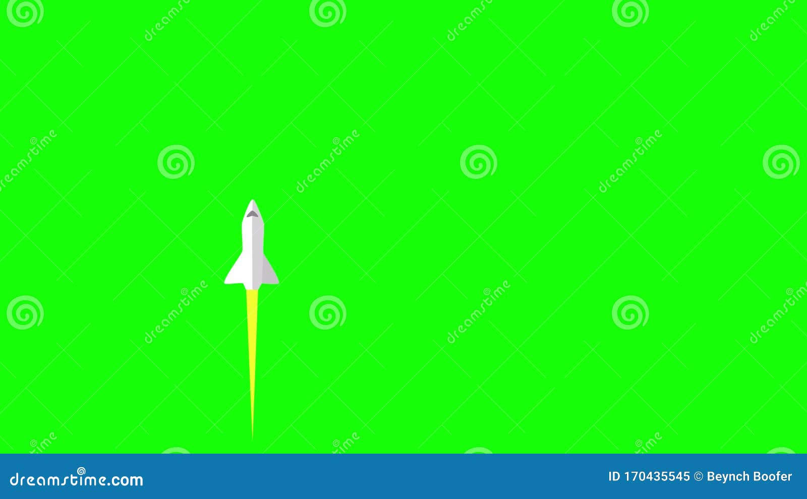 Green Screen Rocket Ship Flying through Space Animation. Cartoon Modern ...