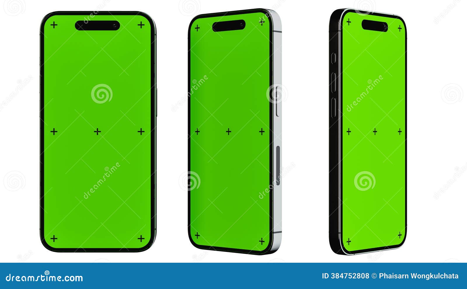 Green Screen Template With Tracking Marks. Chromakey Technique. Studio ...