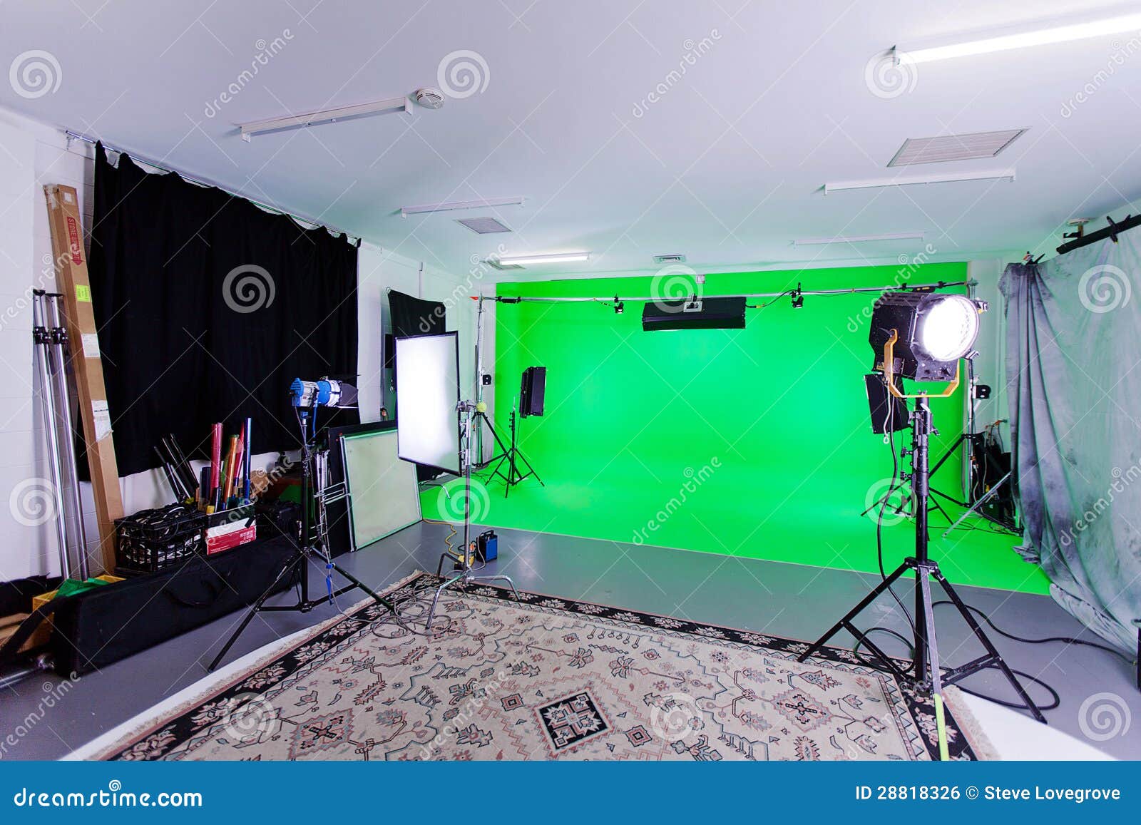 Green Screen Studio stock photo. Image of studio, bounceboard - 28818326