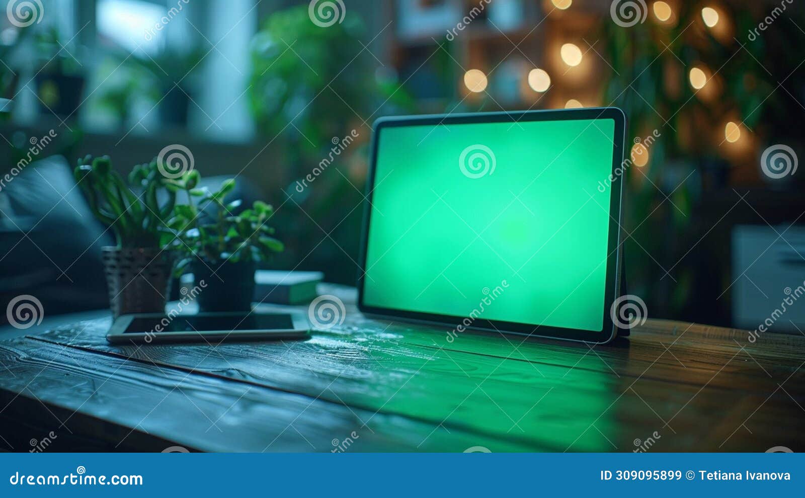 Green Screen Technology in Electronic Devices. Stock Illustration ...