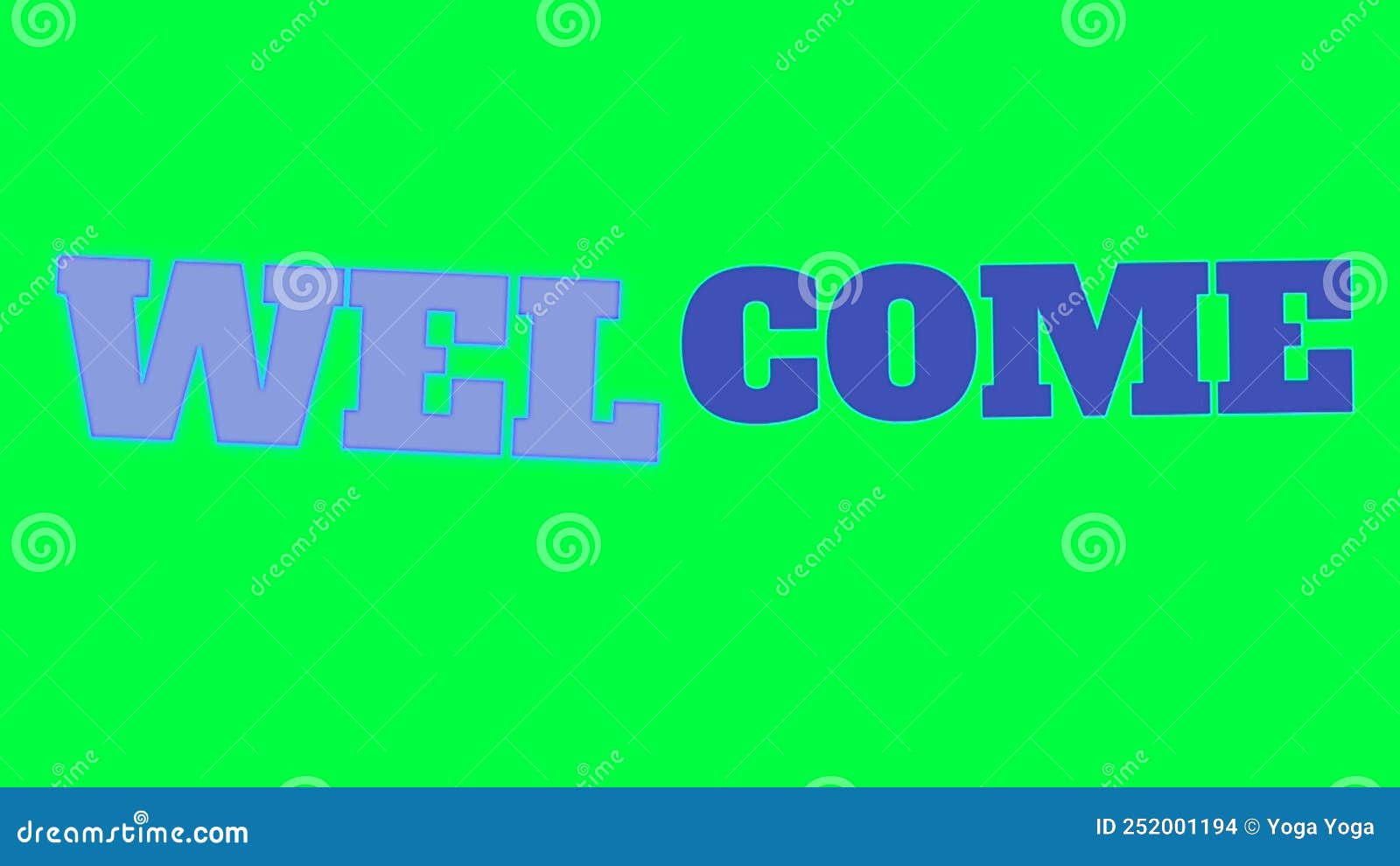 Green screen tex welcome stock footage. Video of screen - 252001194