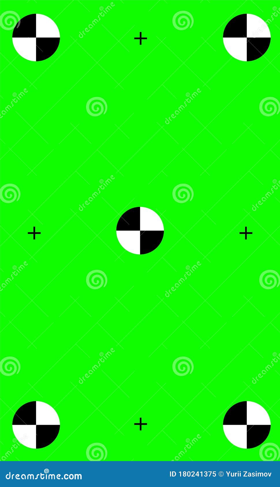 Green Screen with Tracking Motions Mark. Vector Illusration Stock ...