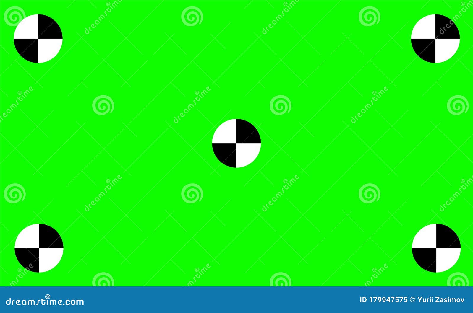 Green Screen with Tracking Motions Mark. Vector Illusration Stock ...