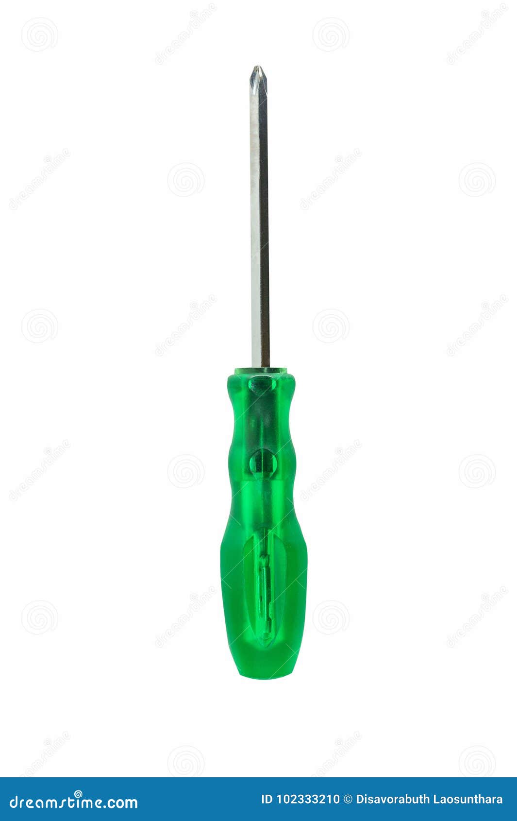 Green Screwdriver Isolated on White Background. Stock Photo - Image of ...