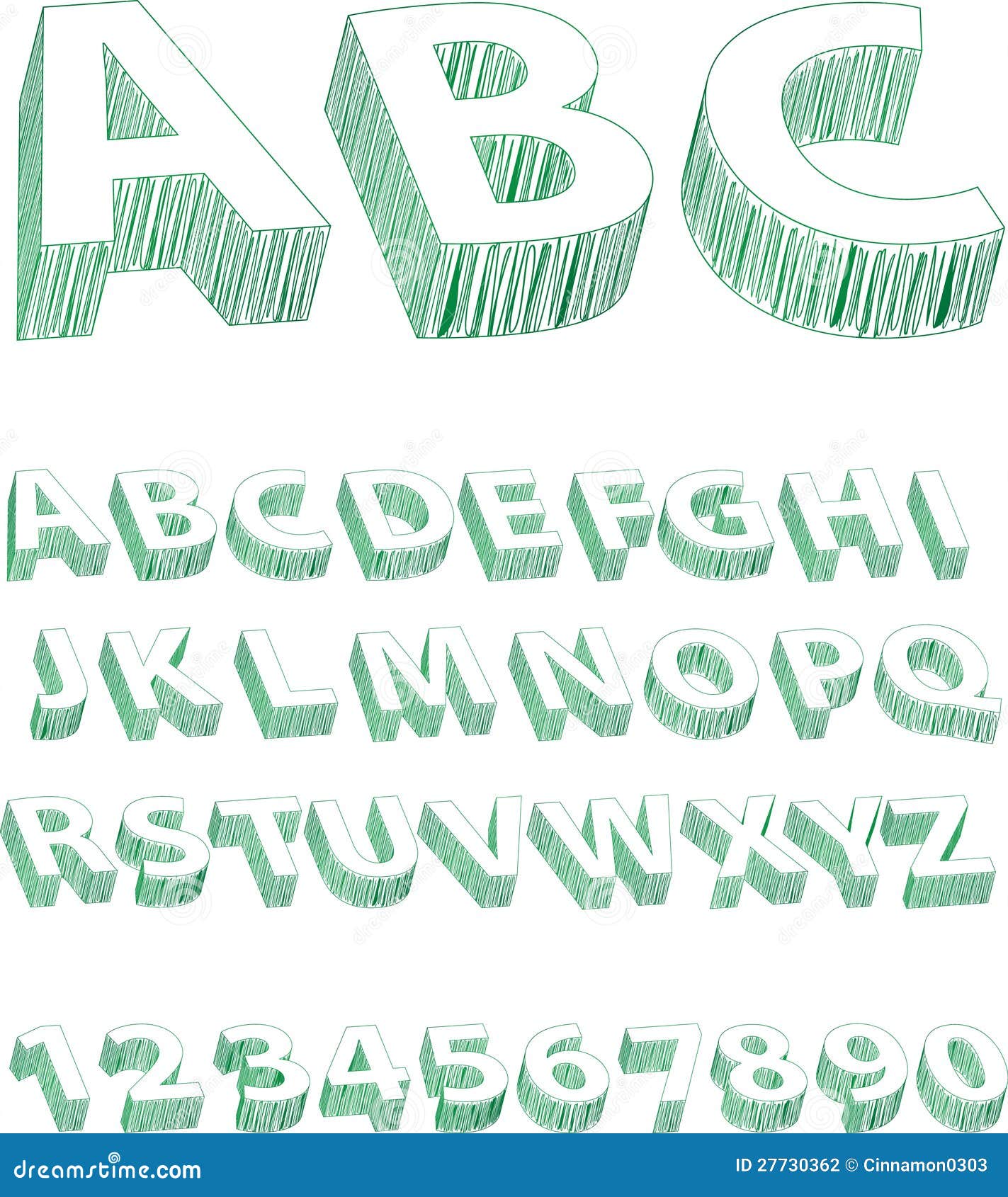 Green Scribble Alphabet stock vector. Illustration of alphabet - 27730362