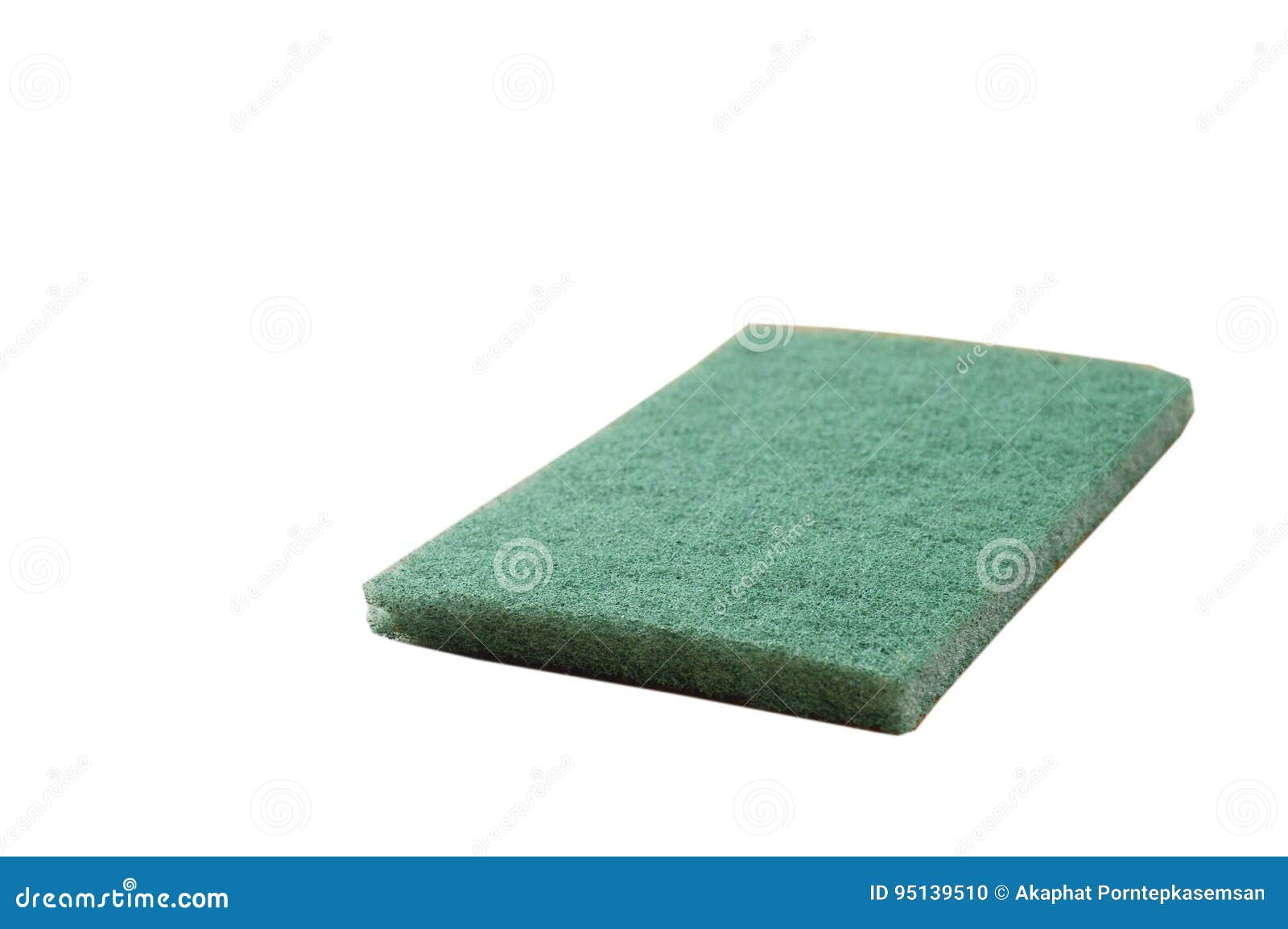 Green Scrub Sponge for Clean Up on White Background Stock Photo - Image ...