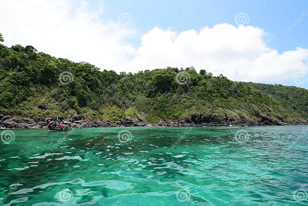 Green sea stock image. Image of water, shore, ocean, krabi - 71447233