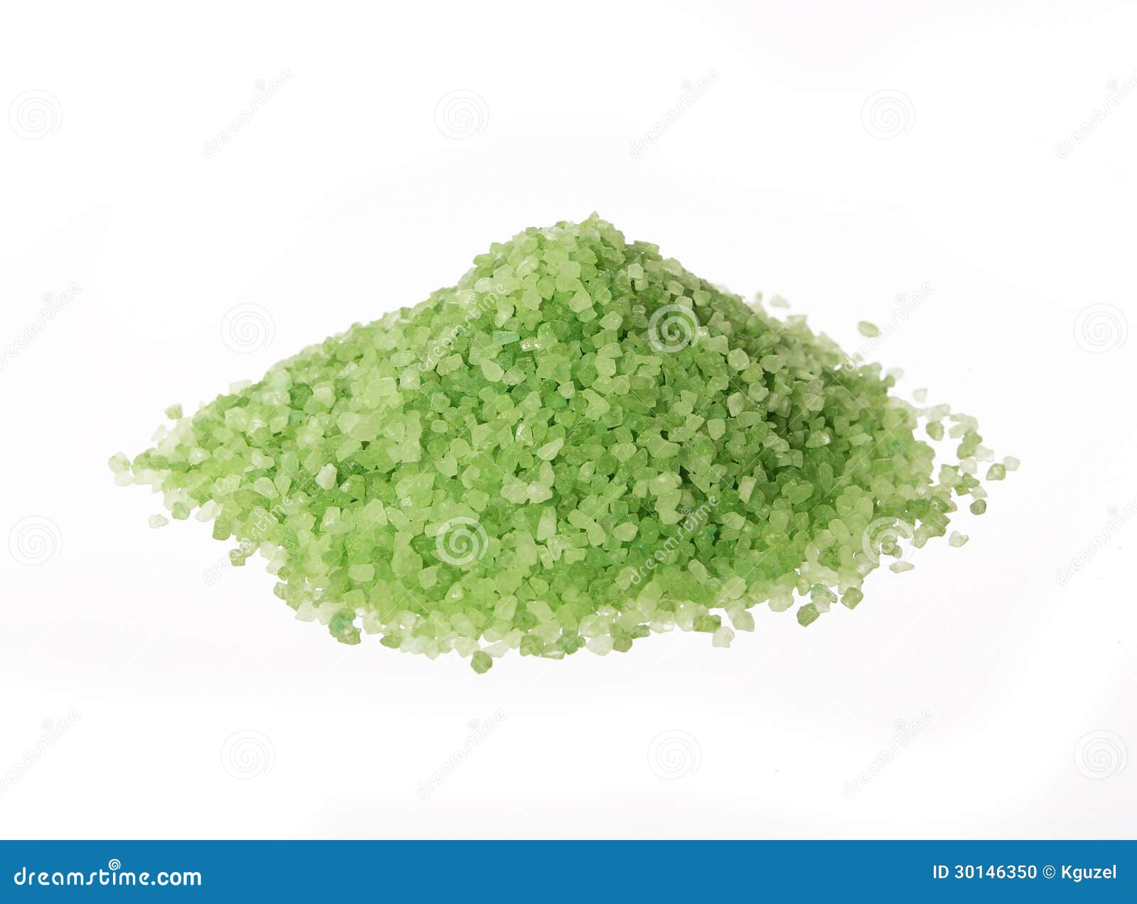 Green Sea Salt for Bathing on White Stock Photo - Image of therapeutic ...