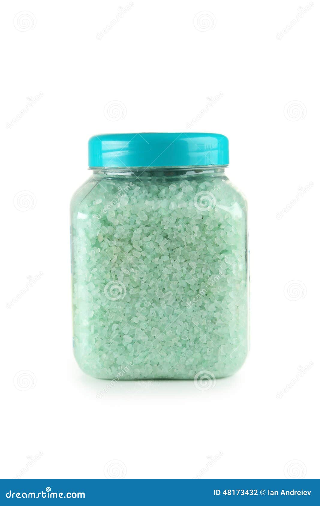 Green Sea Salt in Bottle Isolated on White Background Stock Photo ...
