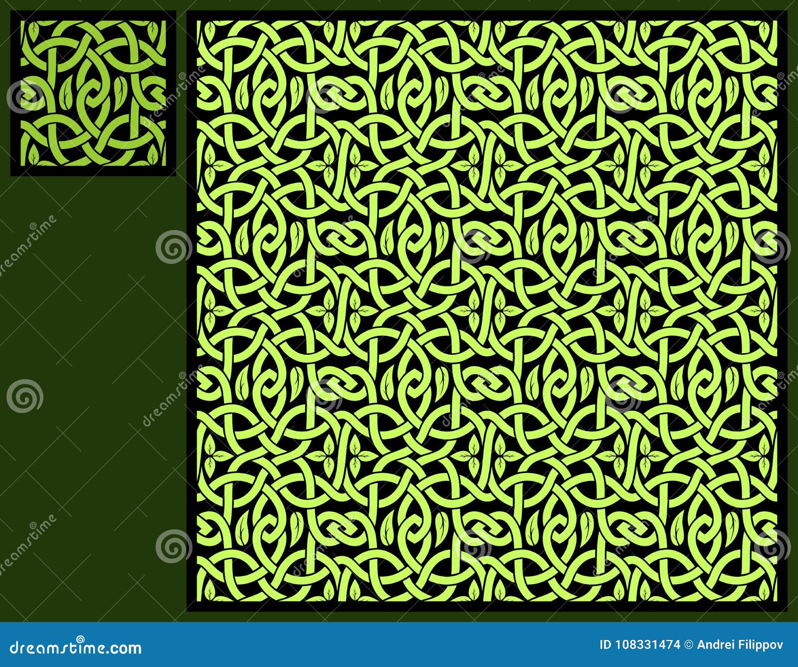 Seamless Floral Celtic Pattern Stock Vector - Illustration of culture ...