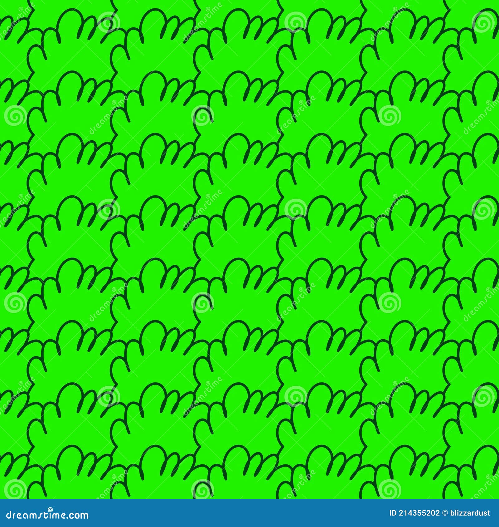 Seamless Abstract Bushes Pattern on Green Stock Vector - Illustration ...