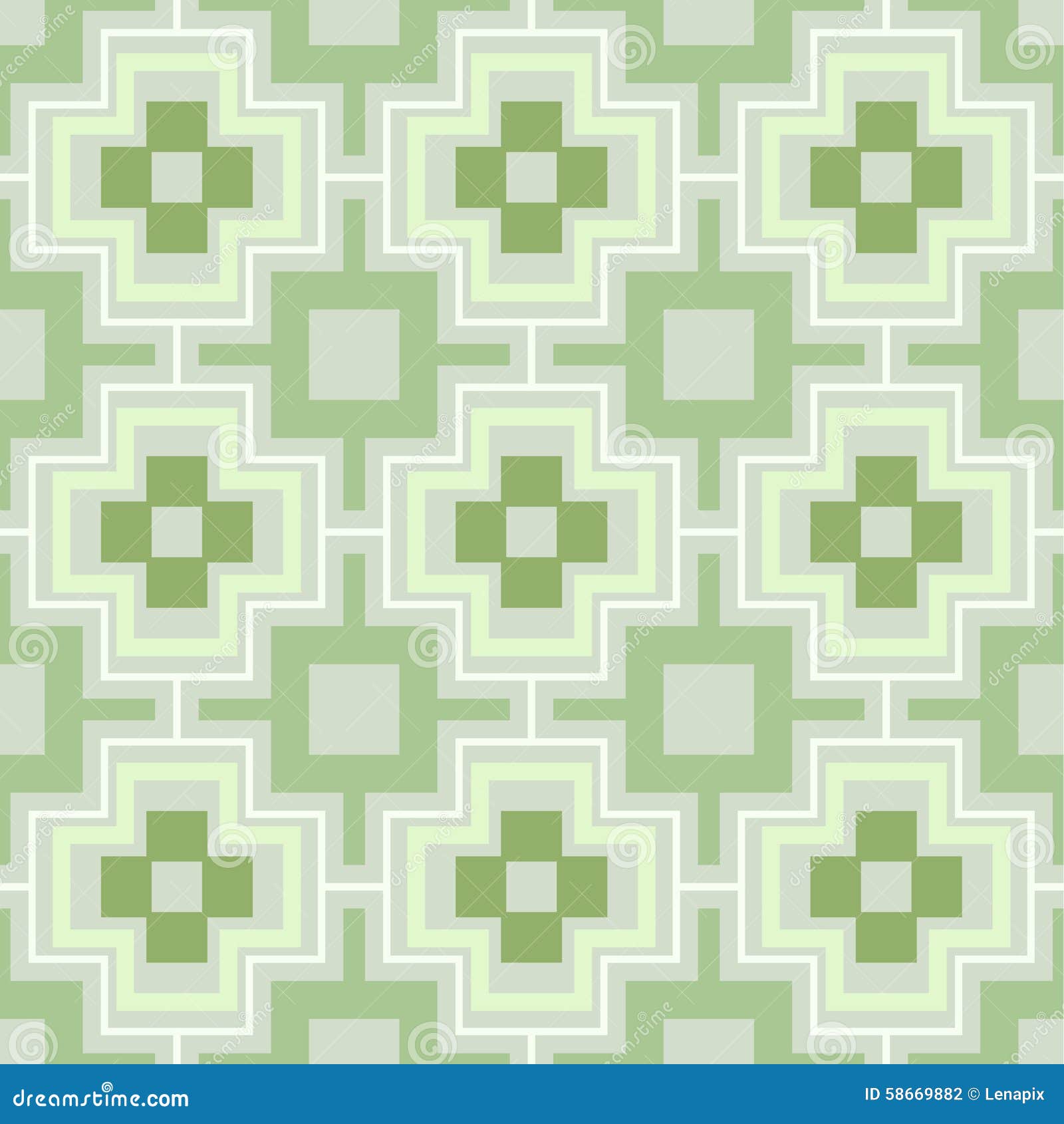 Green Seamless Geometric Pattern. Stock Vector - Illustration of ...