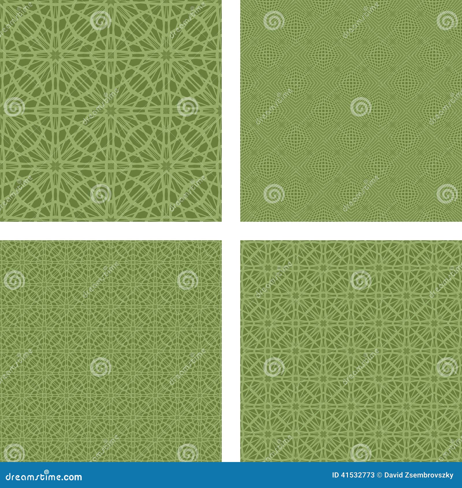 Green Seamless Grid Pattern Set Stock Vector - Illustration of ...