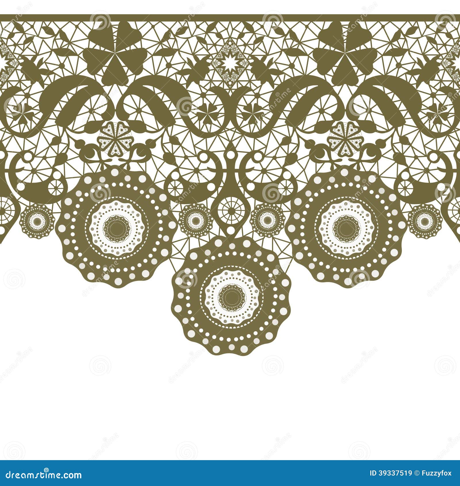 Green Seamless Lacy Lace Pattern on White Stock Illustration ...