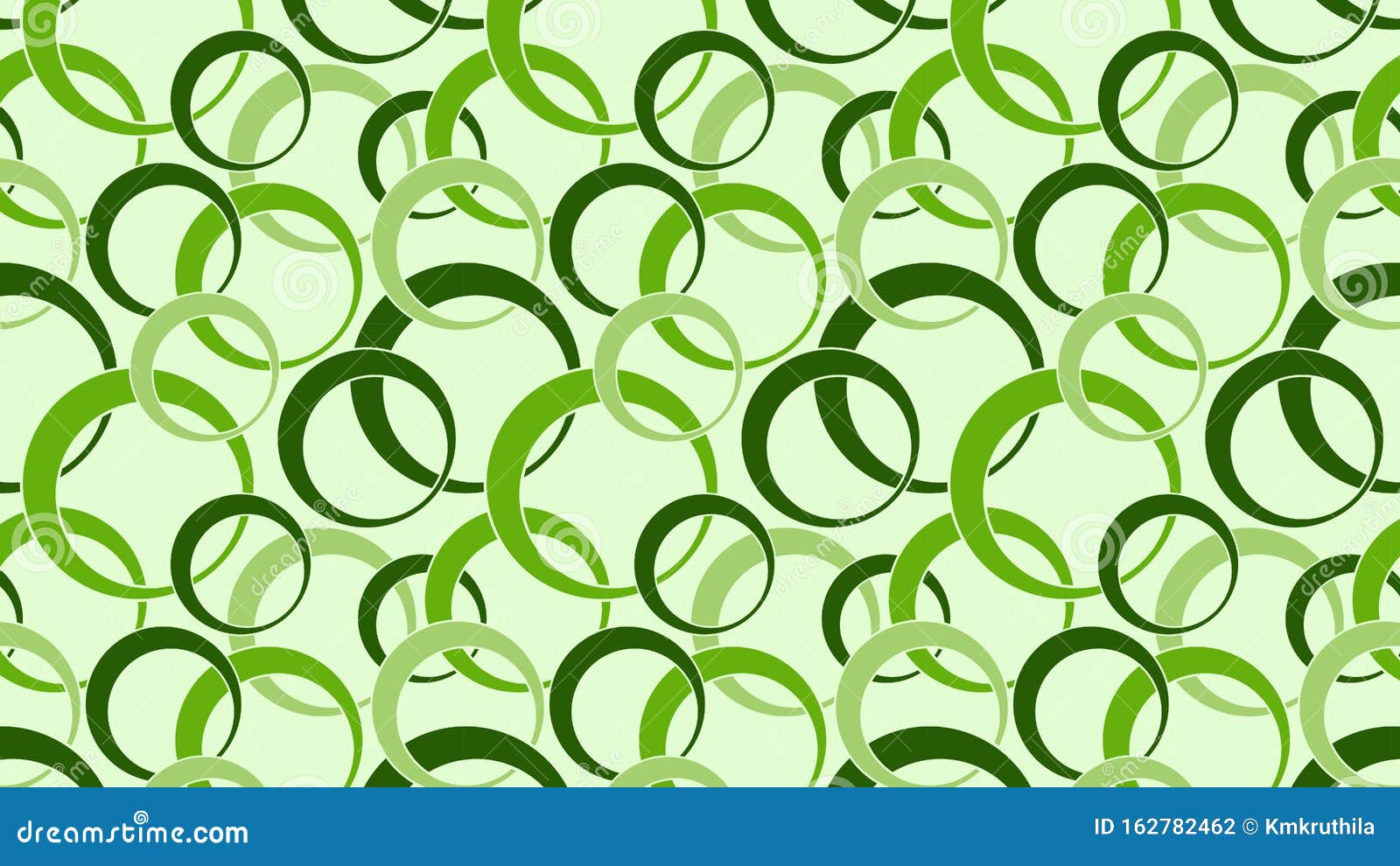 Green Seamless Overlapping Circles Pattern Image Stock Vector ...