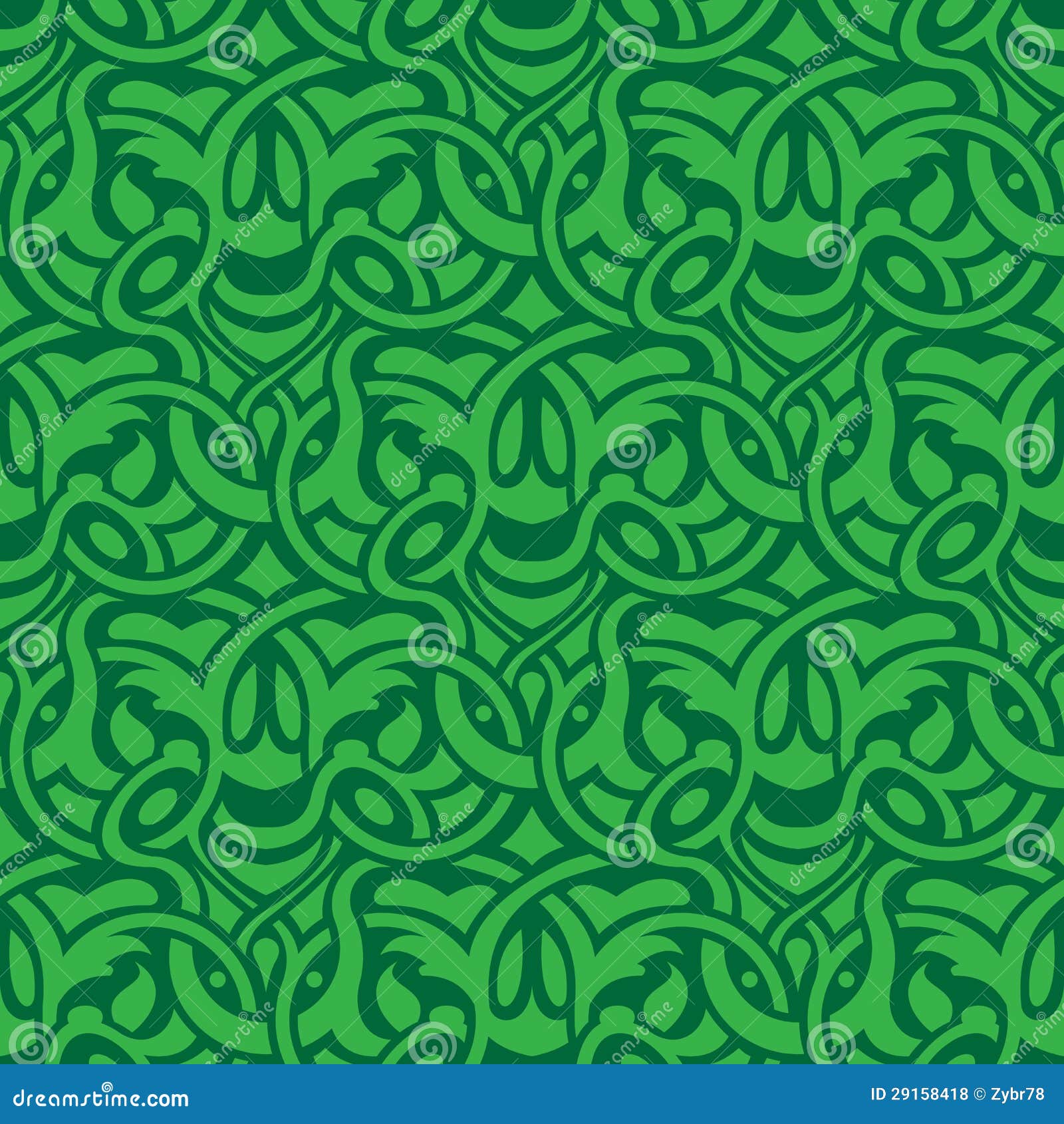 Green seamless pattern stock vector. Illustration of repetition - 29158418