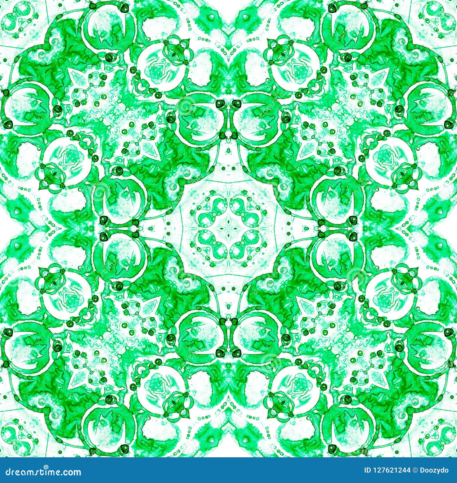 Green Seamless Pattern. Appealing Delicate Soap Bu Stock Photo - Image ...