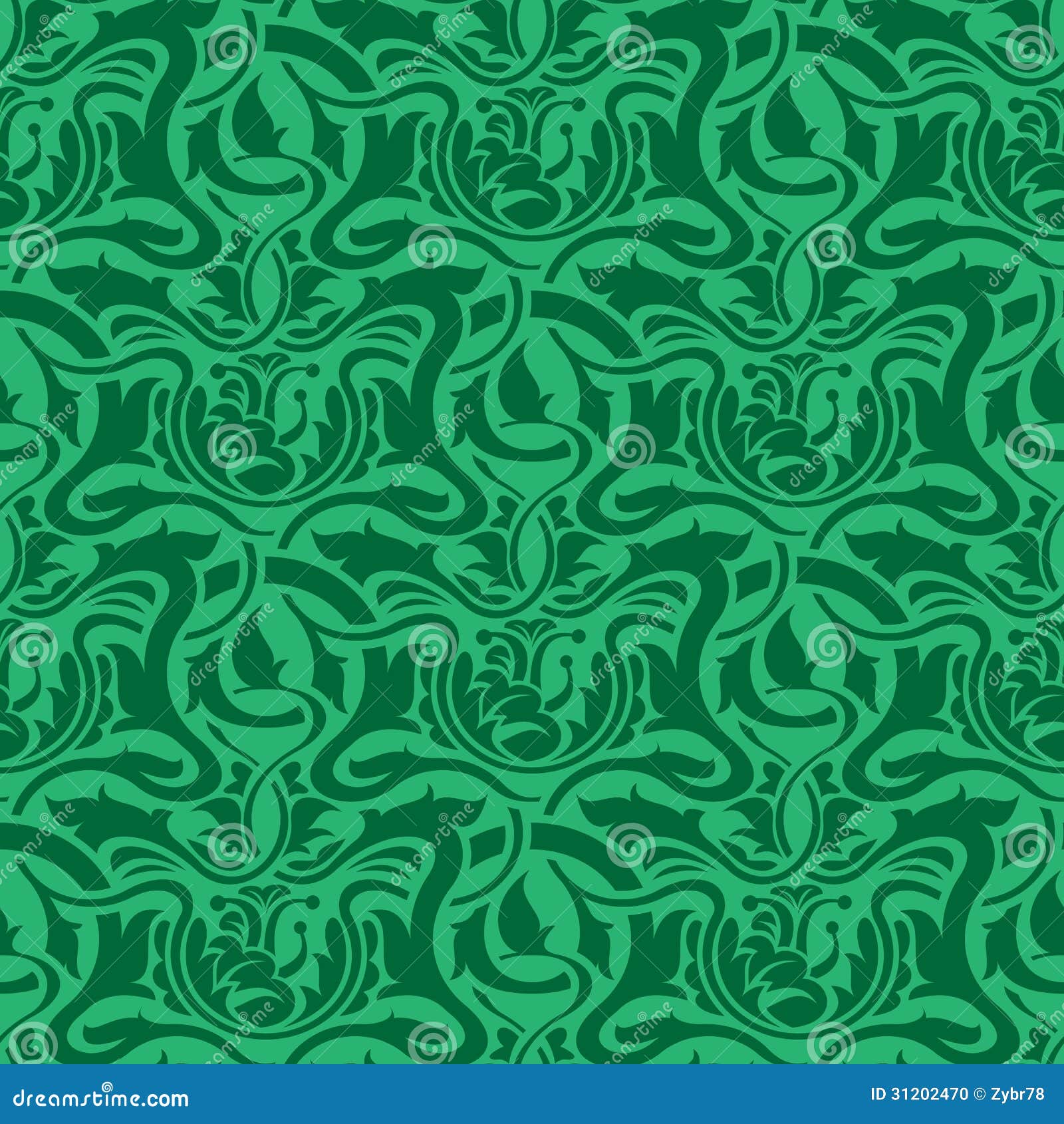 Green seamless pattern stock vector. Illustration of fashion - 31202470