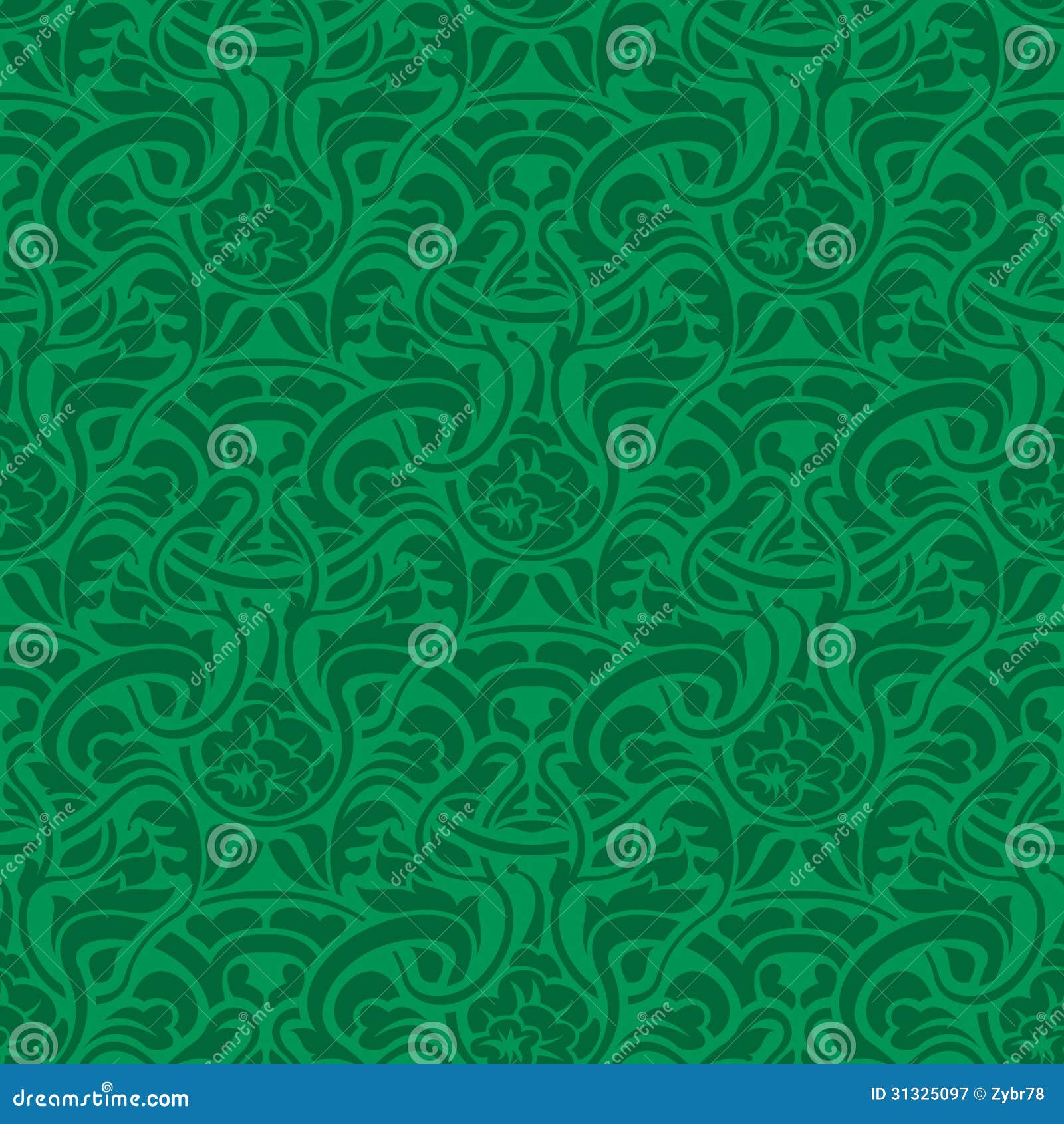 Green seamless pattern stock vector. Illustration of backgrounds - 31325097