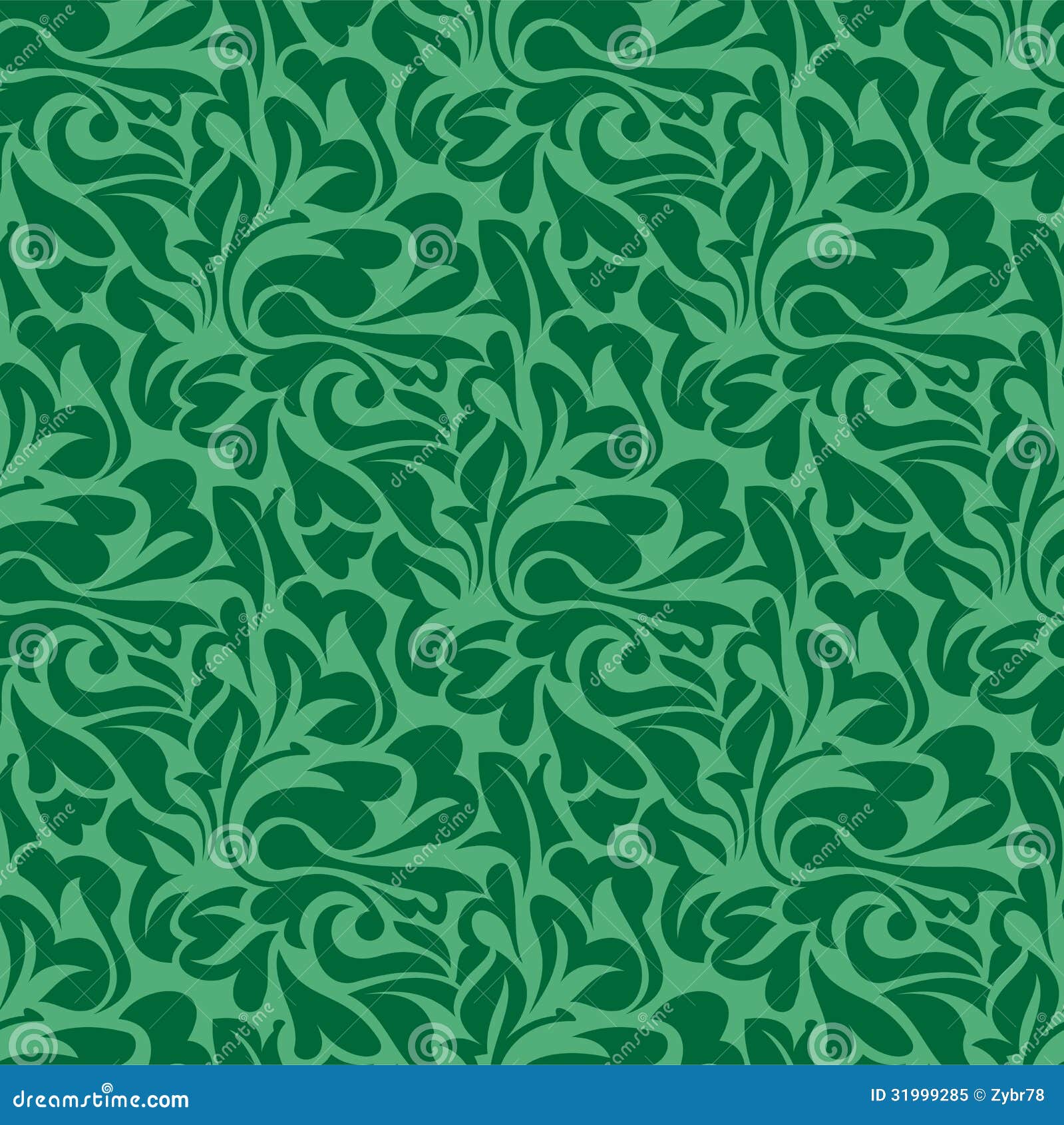 Green seamless pattern stock vector. Illustration of decoration - 31999285