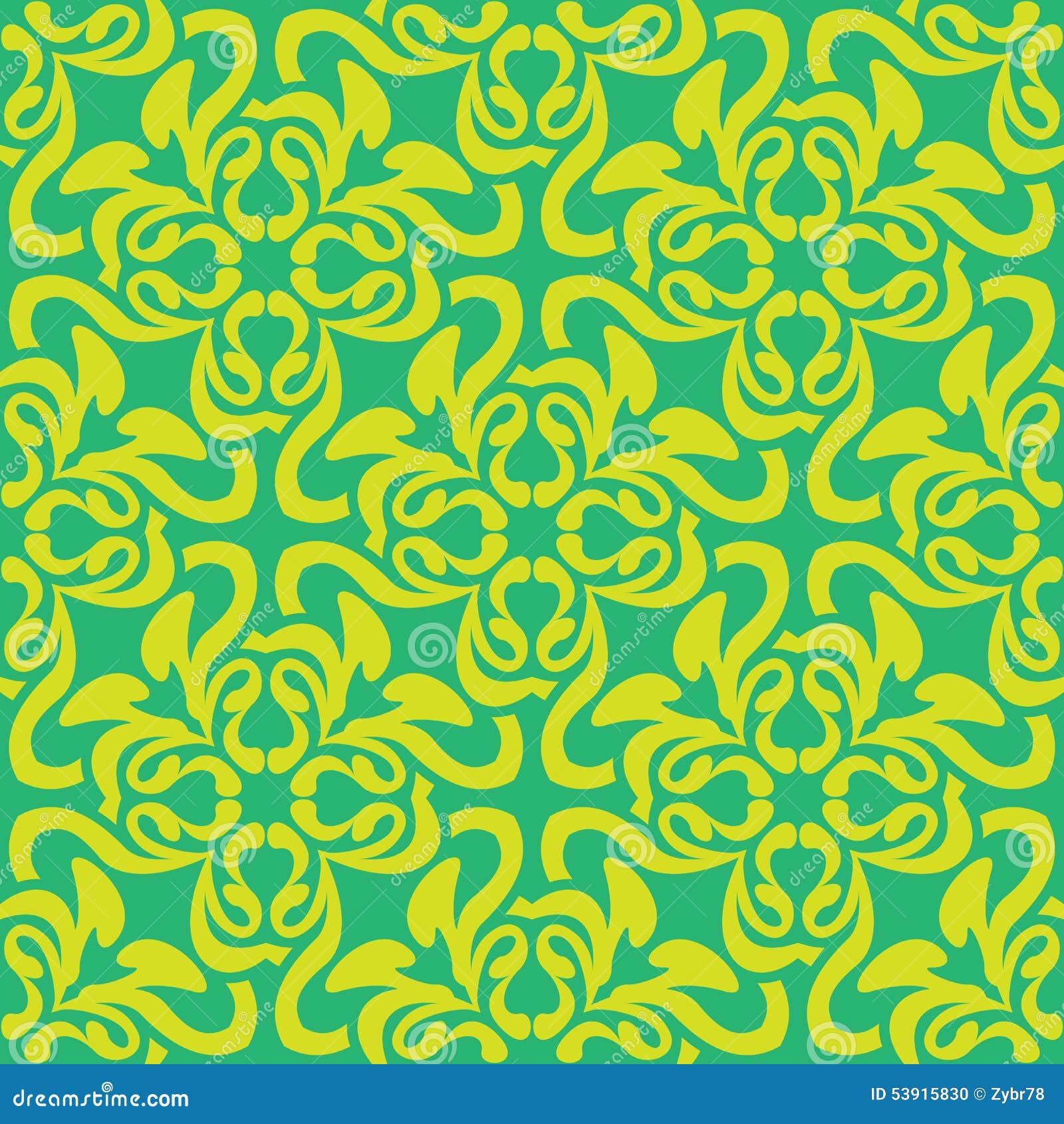 Green seamless pattern stock vector. Illustration of wallpaper - 53915830