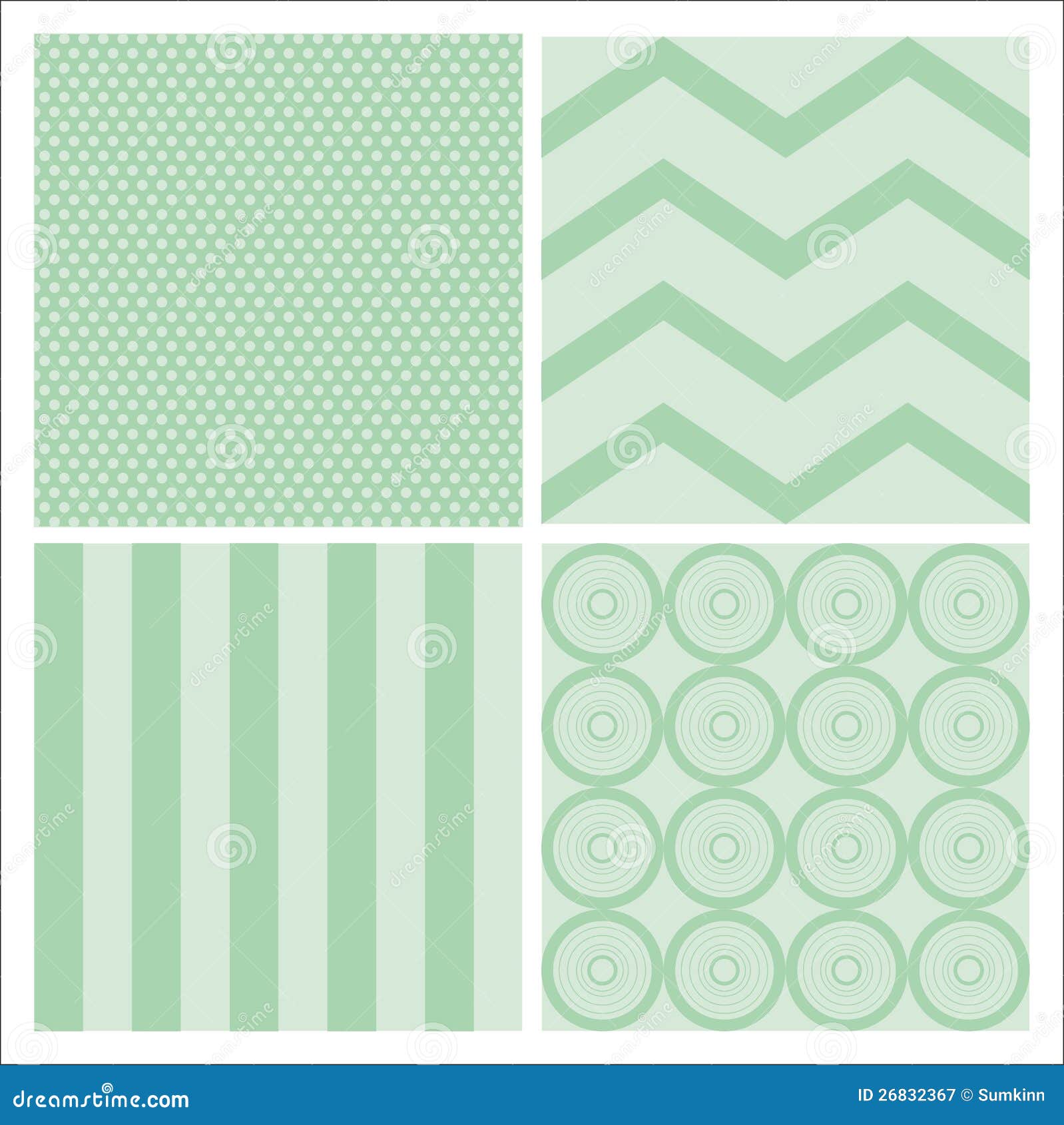 Green seamless patterns stock vector. Illustration of pattern - 26832367