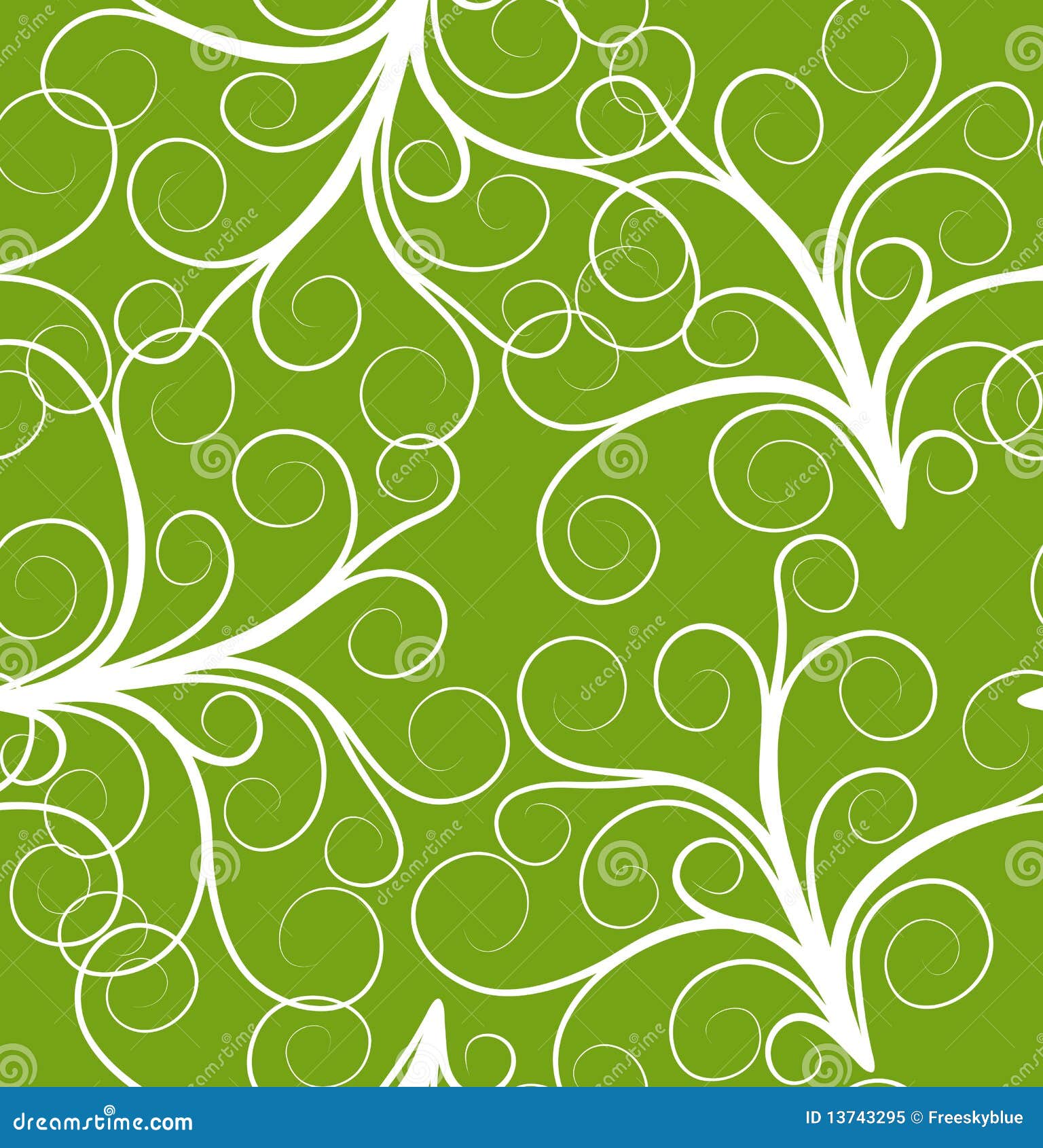 Green Seamless Plant Pattern Stock Illustration - Illustration of cover ...