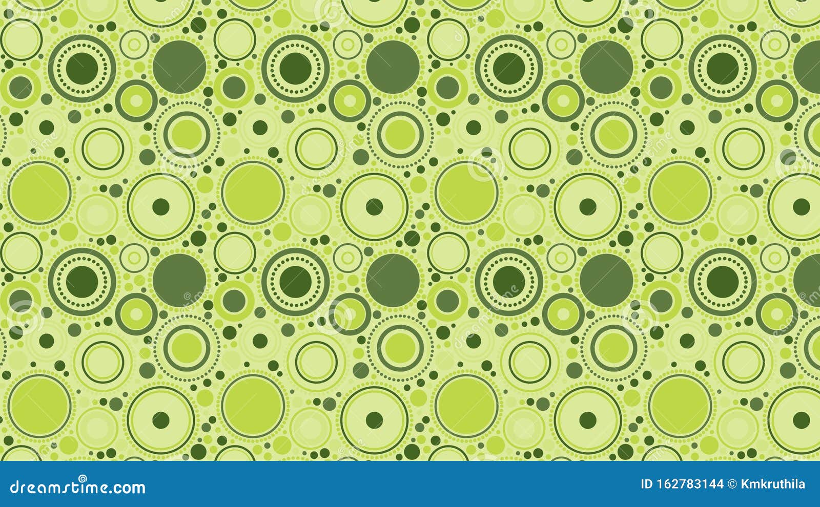 Green Seamless Random Circles Pattern Background Stock Vector ...