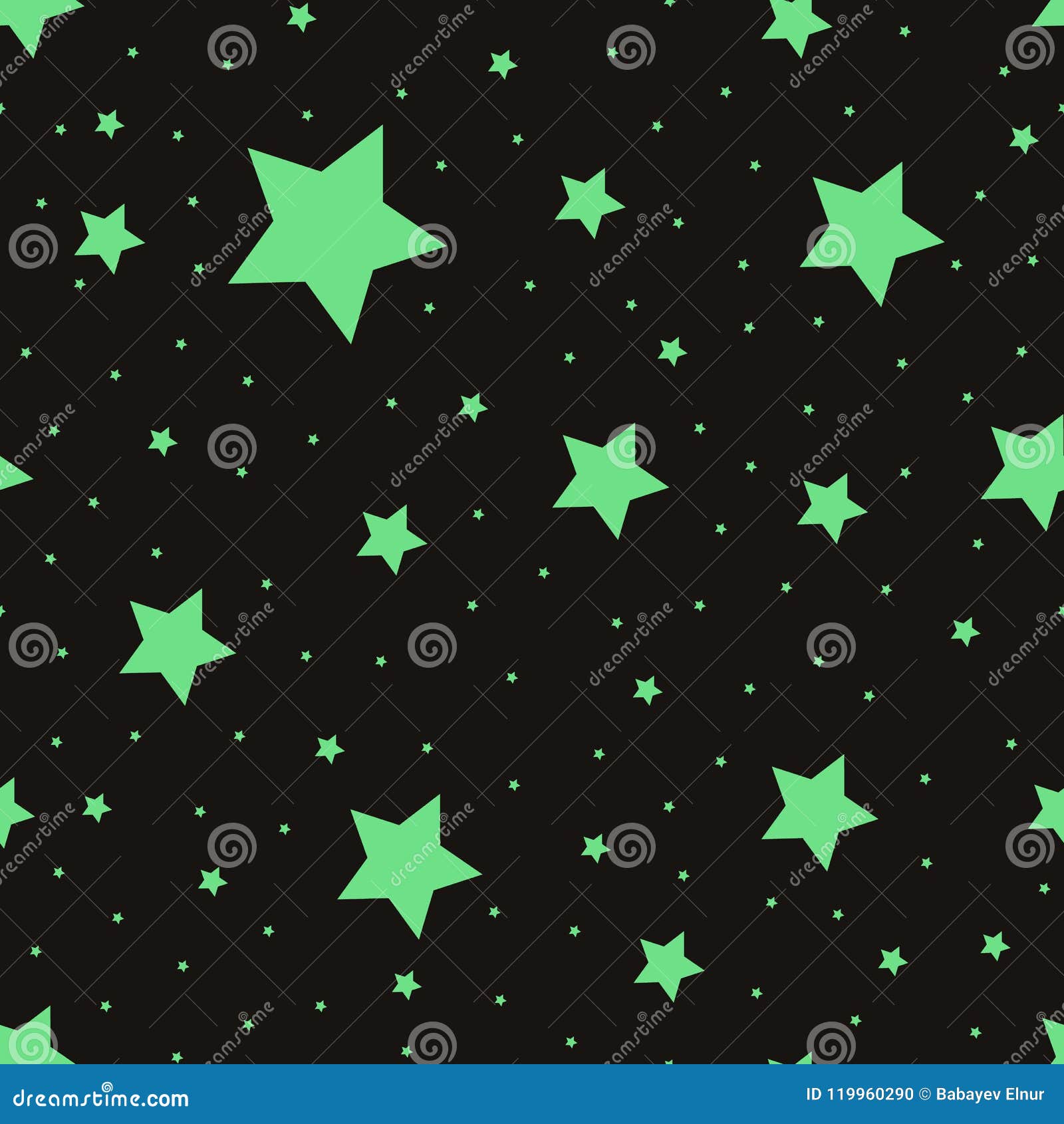 Green Seamless Star Pattern. Repeating Star Background. Simple Seamless ...