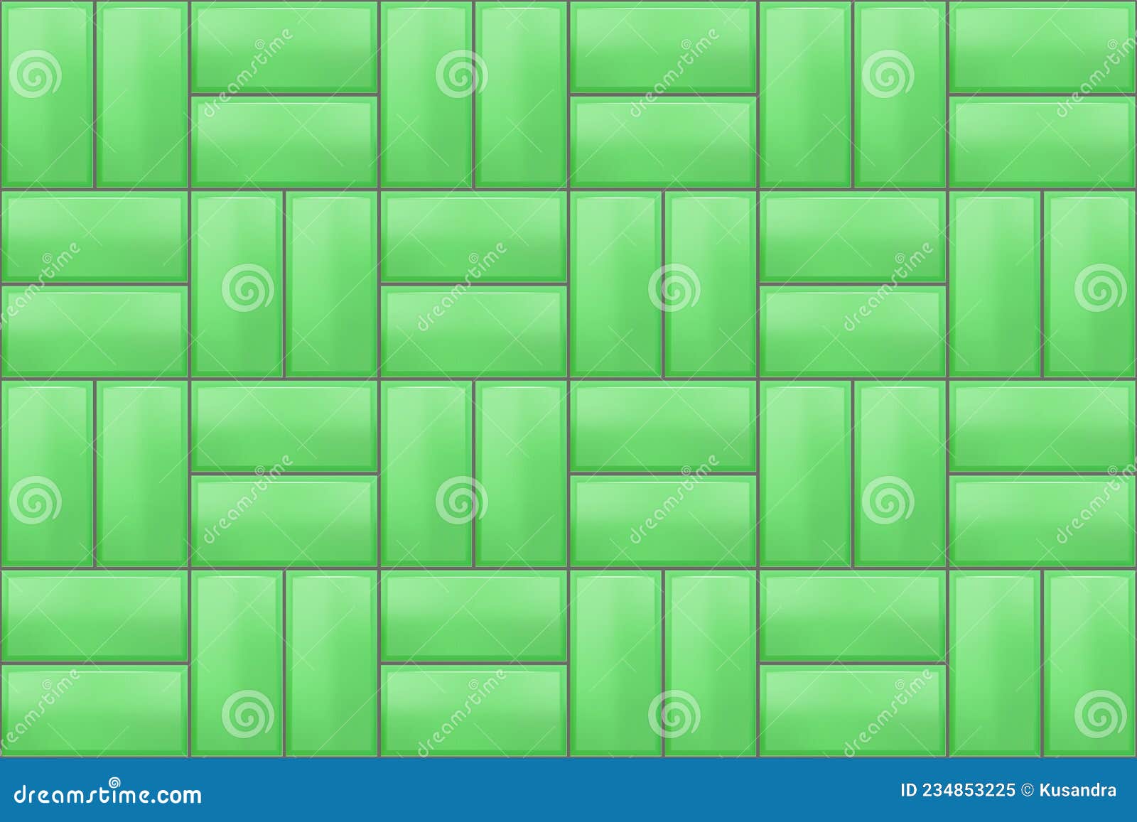 Green Seamless Subway Tile Pattern. Vector Metro Wall Or Floor Texture ...