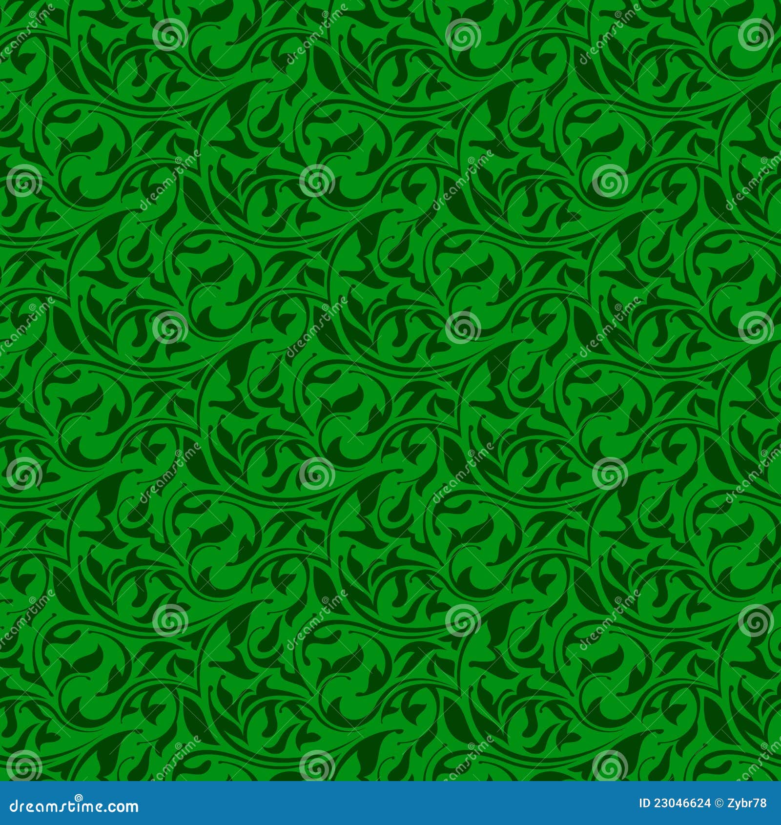 Green seamless wallpaper stock vector. Illustration of decorative ...