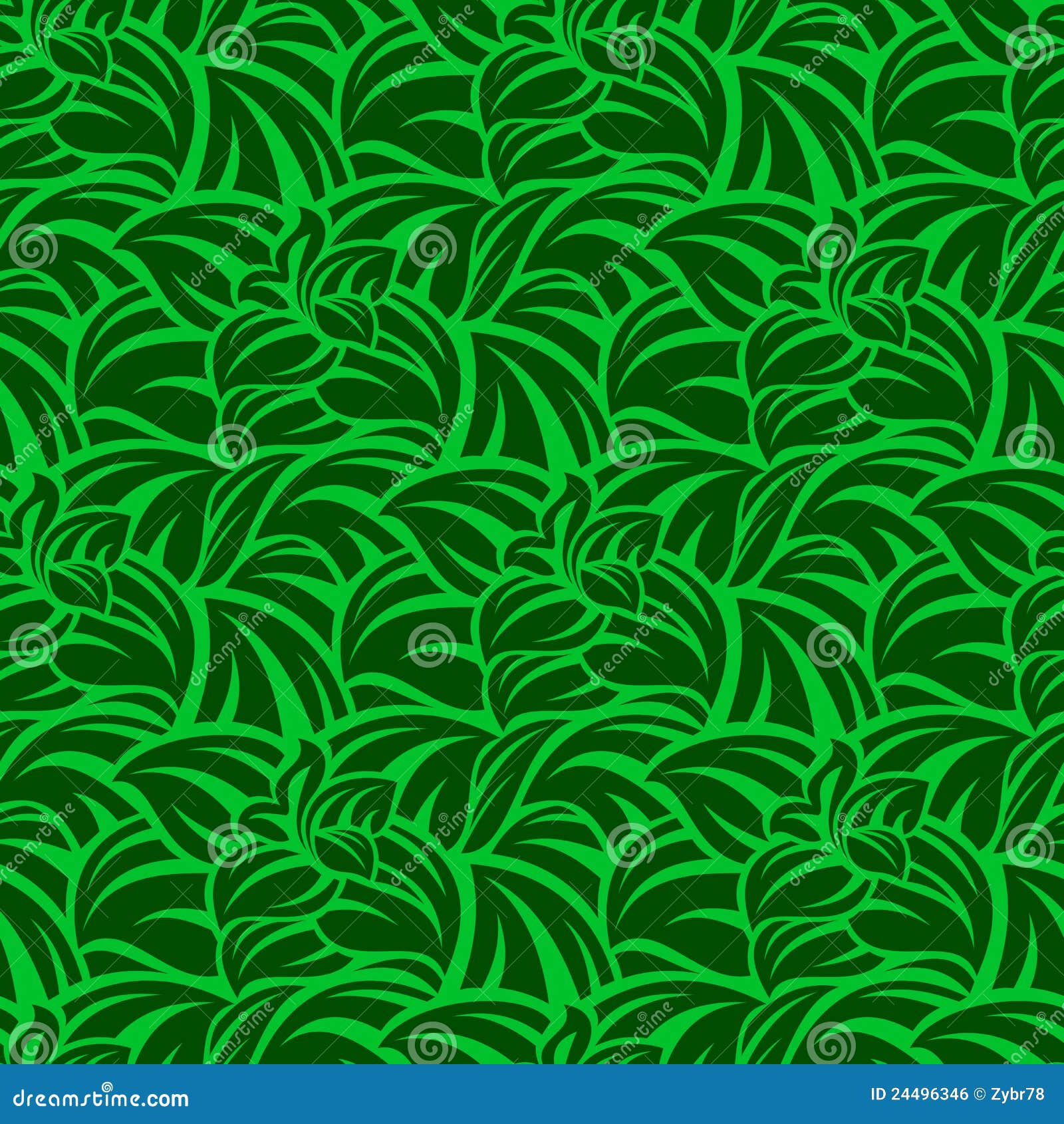 Green seamless wallpaper stock vector. Illustration of curves - 24496346