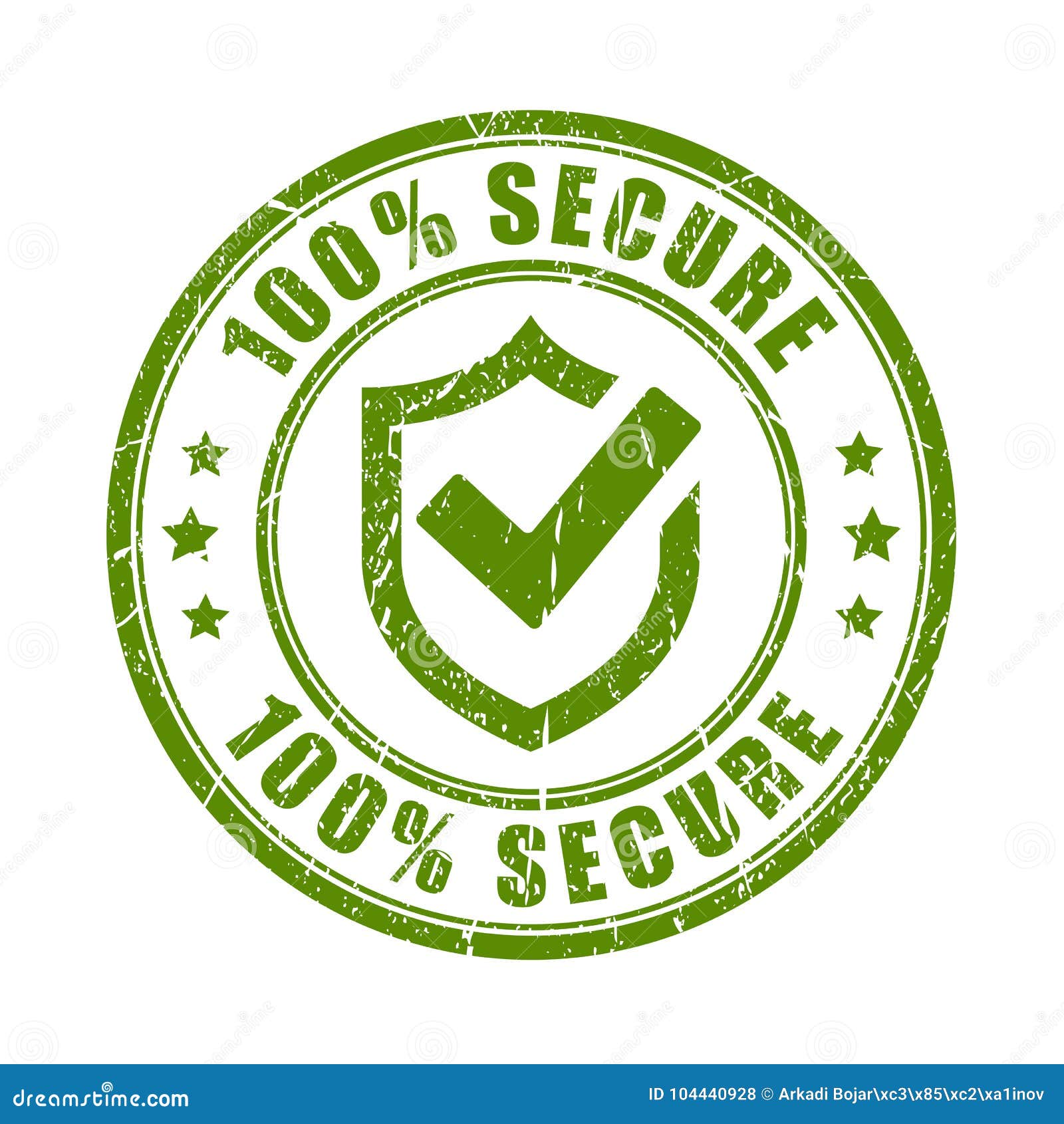 Green secure rubber stamp stock vector. Illustration of isolated ...